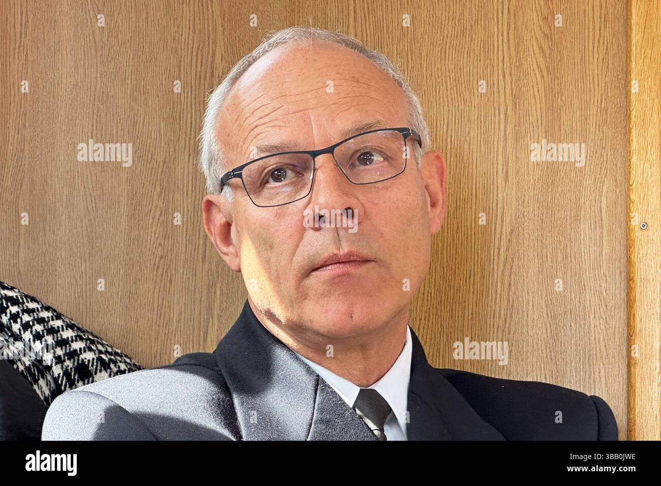 14 May 2025, Berlin: Naval inspector Jan Christian Kaack is on board ...