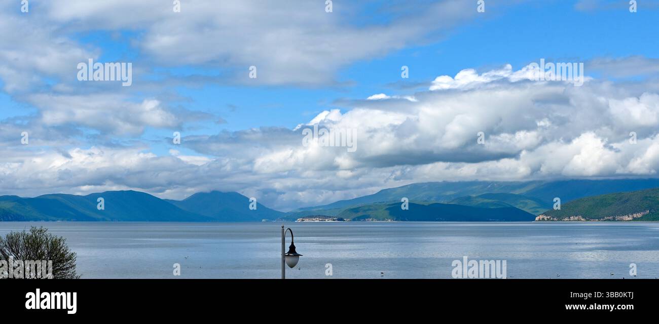 island golem grad on lake prespa in macedonia Stock Photo - Alamy
