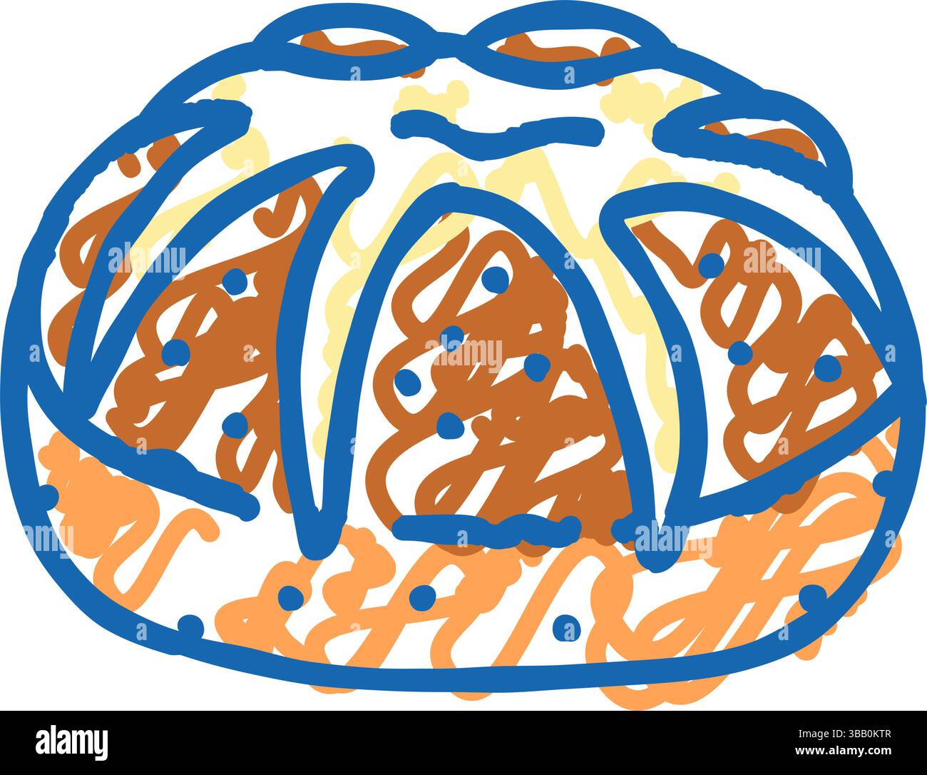 feta bun food meal icon doodle illustration Stock Vector Image & Art ...