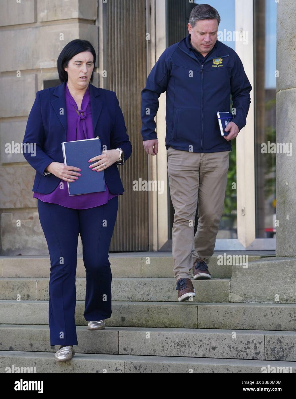 Garda Inspector Ann Marie Lardner makes her way to speak to the media ...