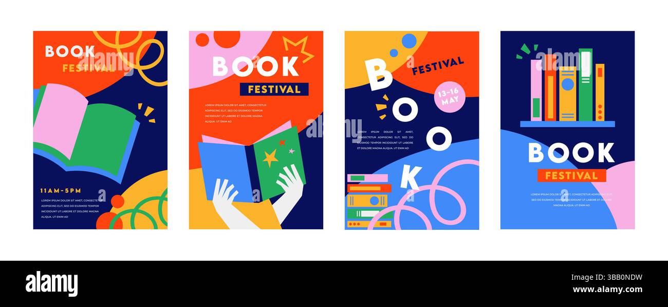 Book fair poster for advertising. banner for book fair in modern bold style. Advertising ...