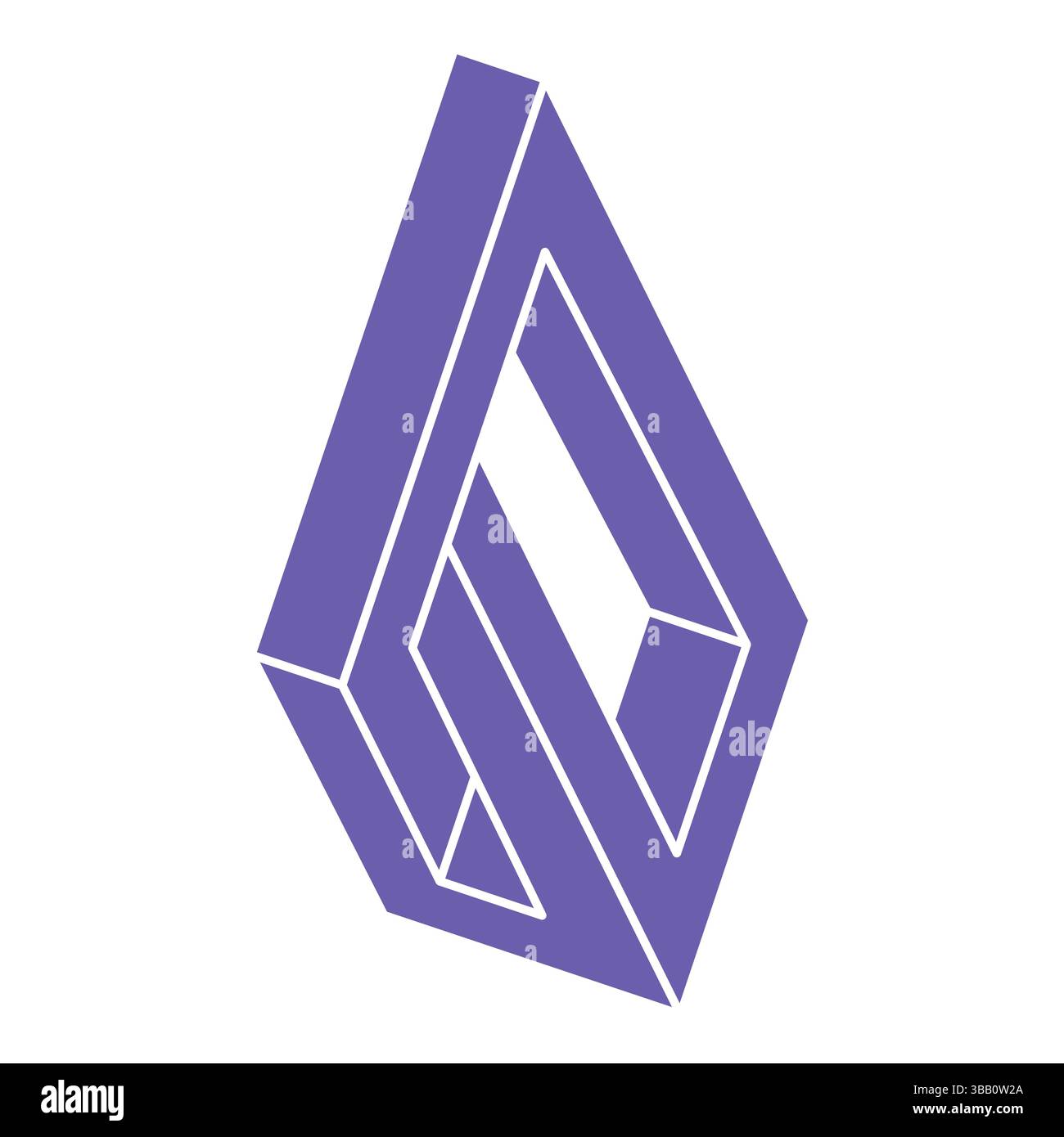 Impossible optical illusion shapes. Logo. Optical art objects. Impossible figures. Line art ...