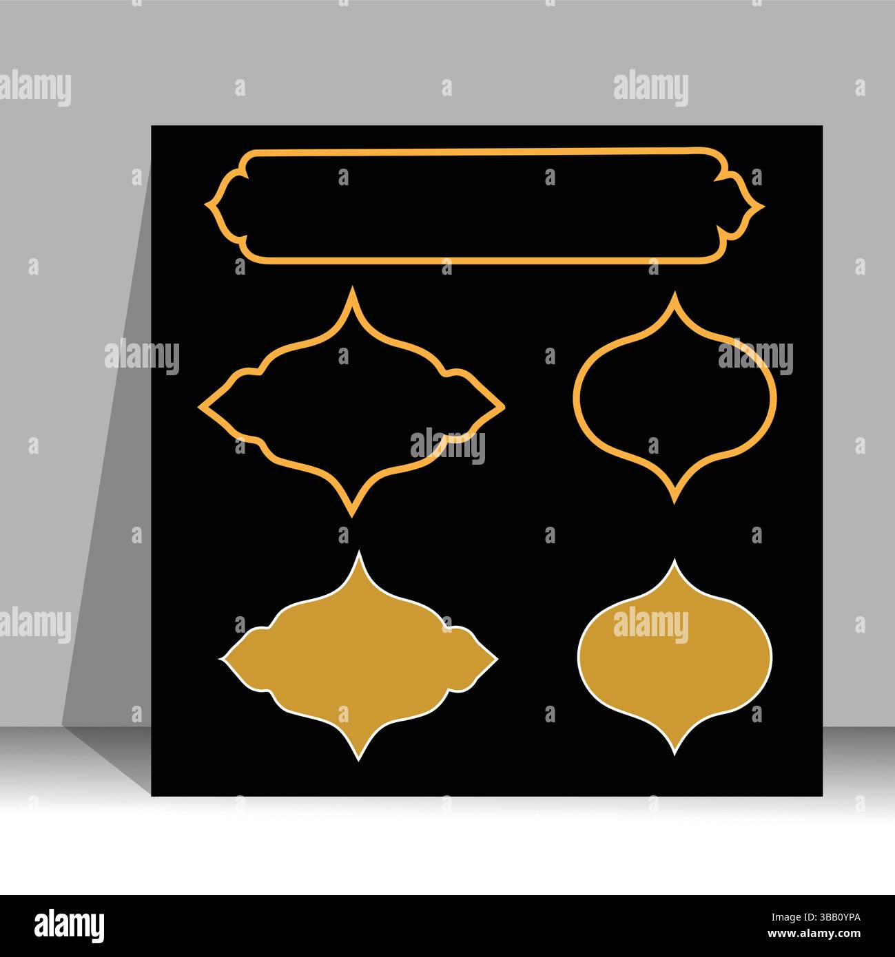 Gold accents frame Stock Vector Images - Alamy