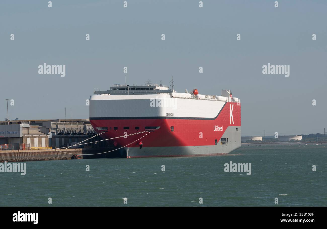 Southampton England UK. 10.05. 2025. Vehicle carrier ship Oceanus ...