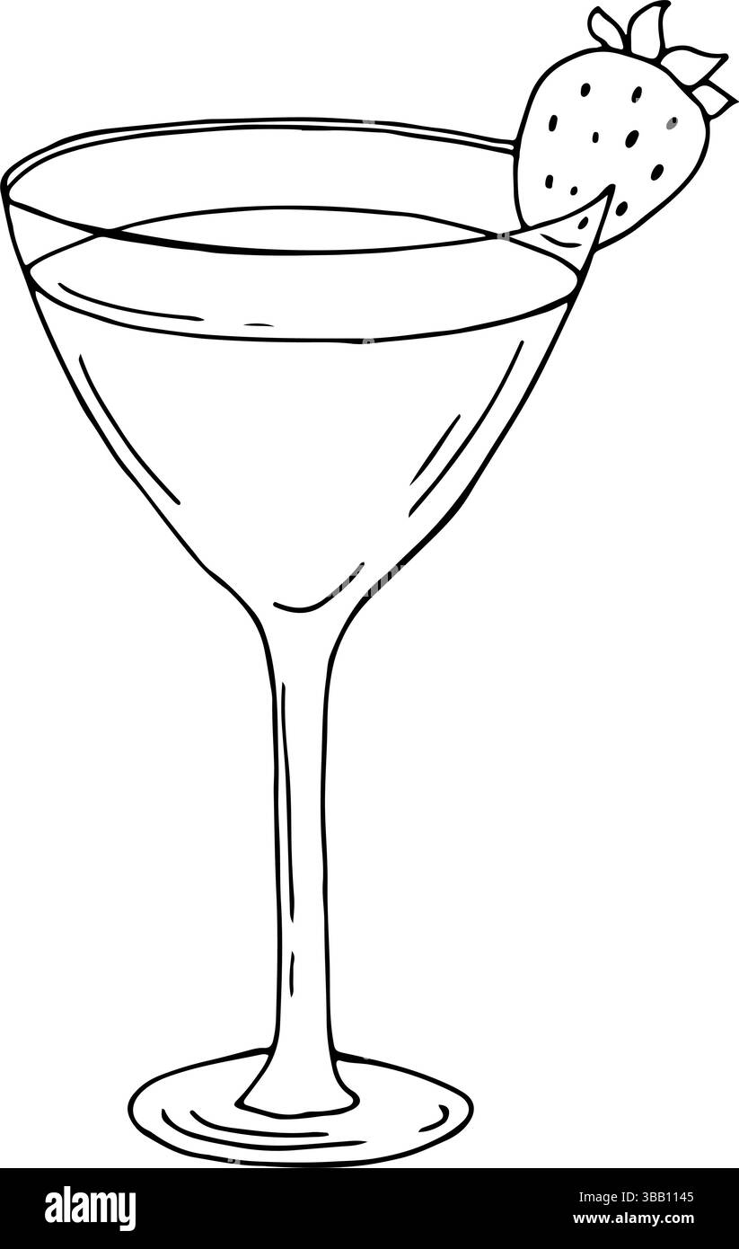 Cocktail hand drawn sketch vector illustration Stock Vector Image & Art ...
