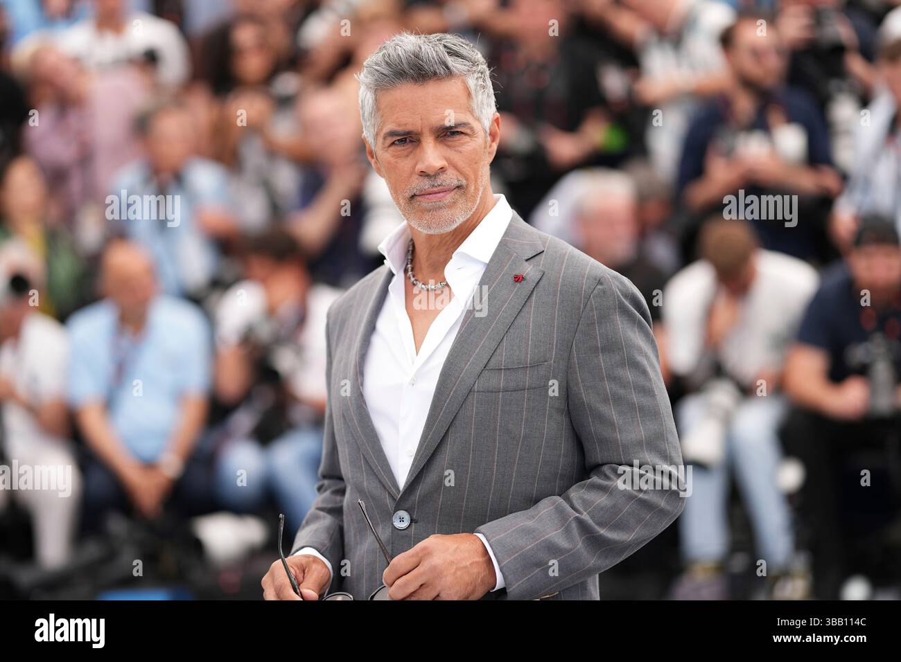 Esai Morales poses for photographers during the photo call for the film 'Mission: Impossible ...