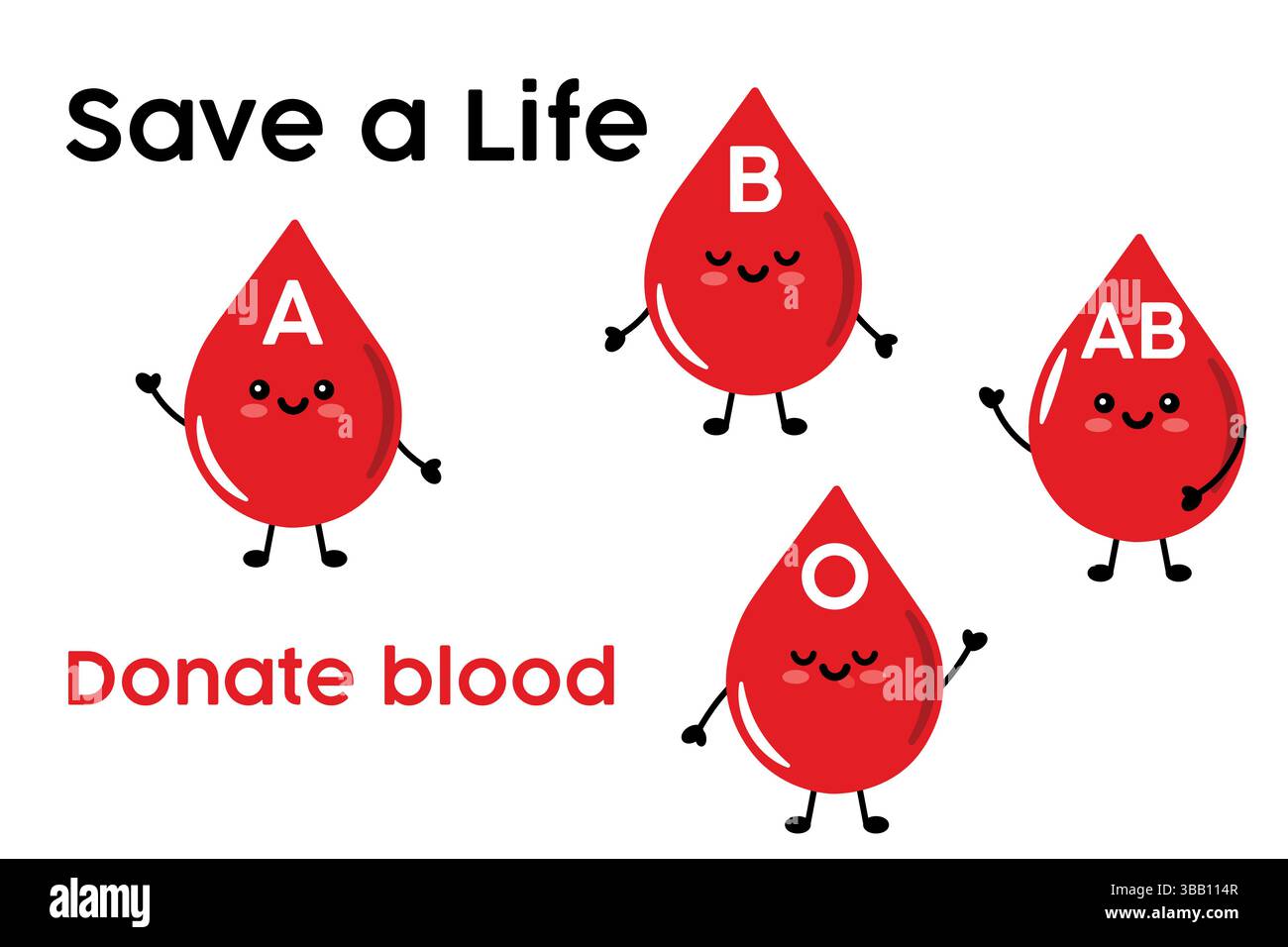 Cute Blood Donation Illustration Encouraging Saving Lives Through ...