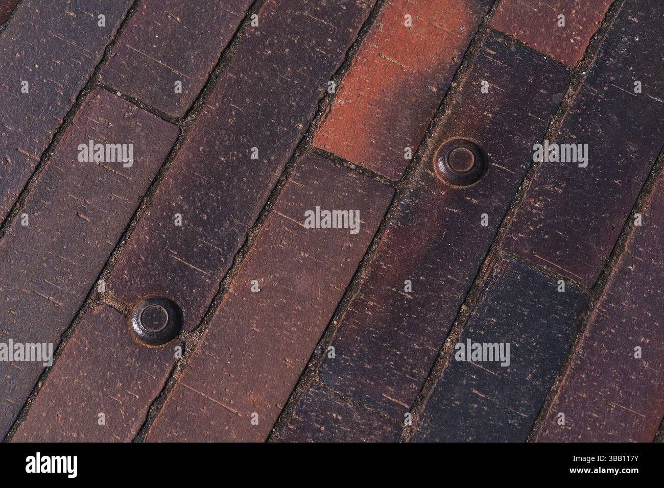 Close-up of wooden floor planks featuring rich colors and textures ...