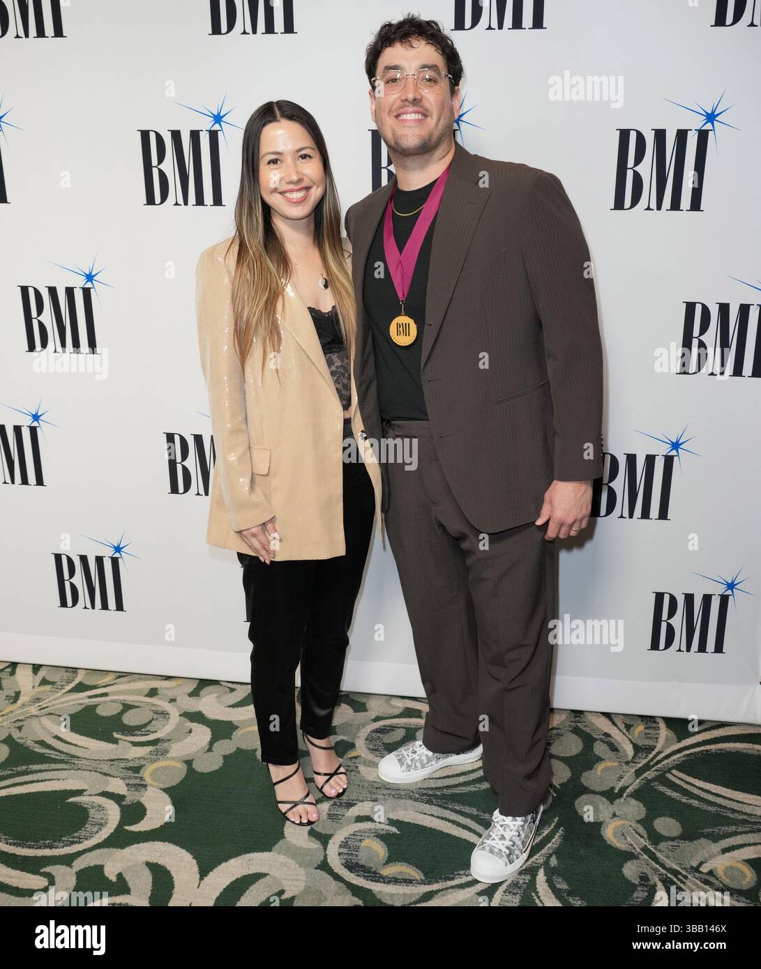 (L-R) Sara Keilani and Peter Fenn at the 2025 BMI Pop Awards held at ...