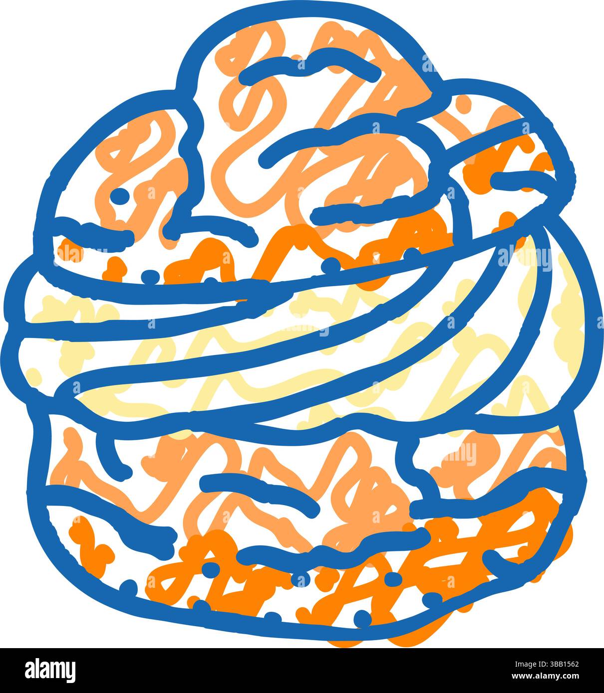 vanilla cream puff food snack icon doodle illustration Stock Vector ...