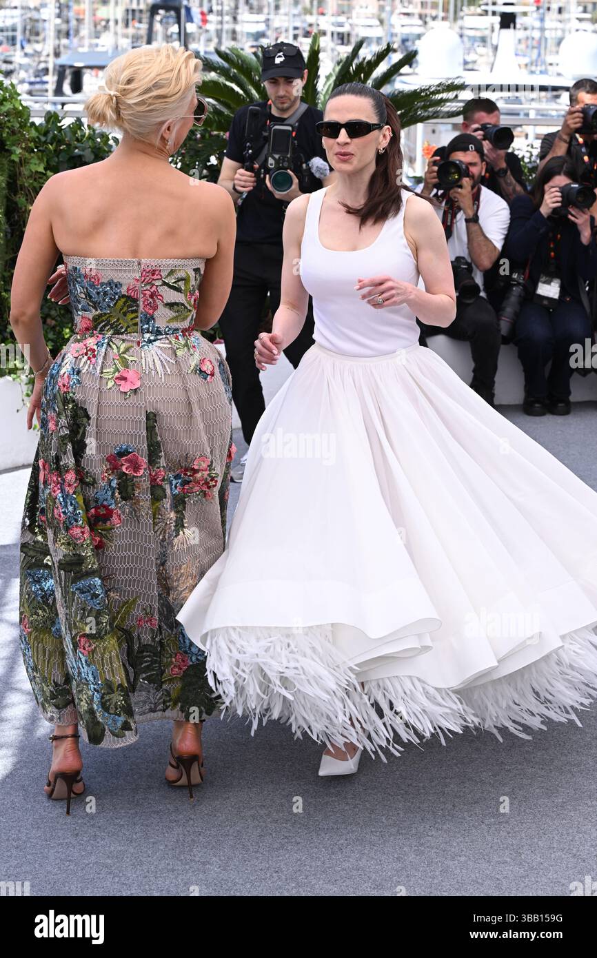 Hannah Waddingham (left) and Hayley Atwell attend a photocall for ...