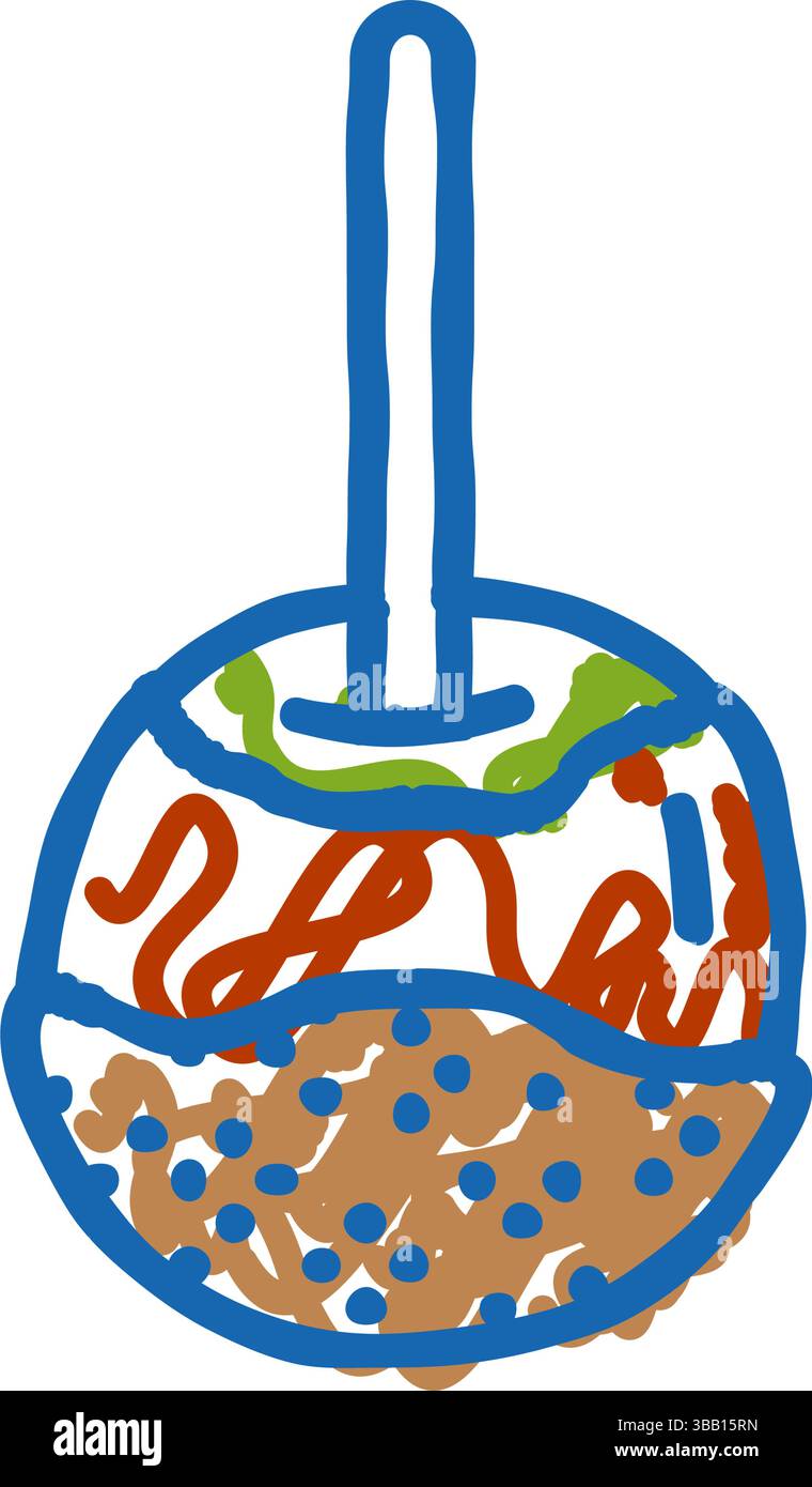 Apple cream cake caramel Stock Vector Images - Alamy