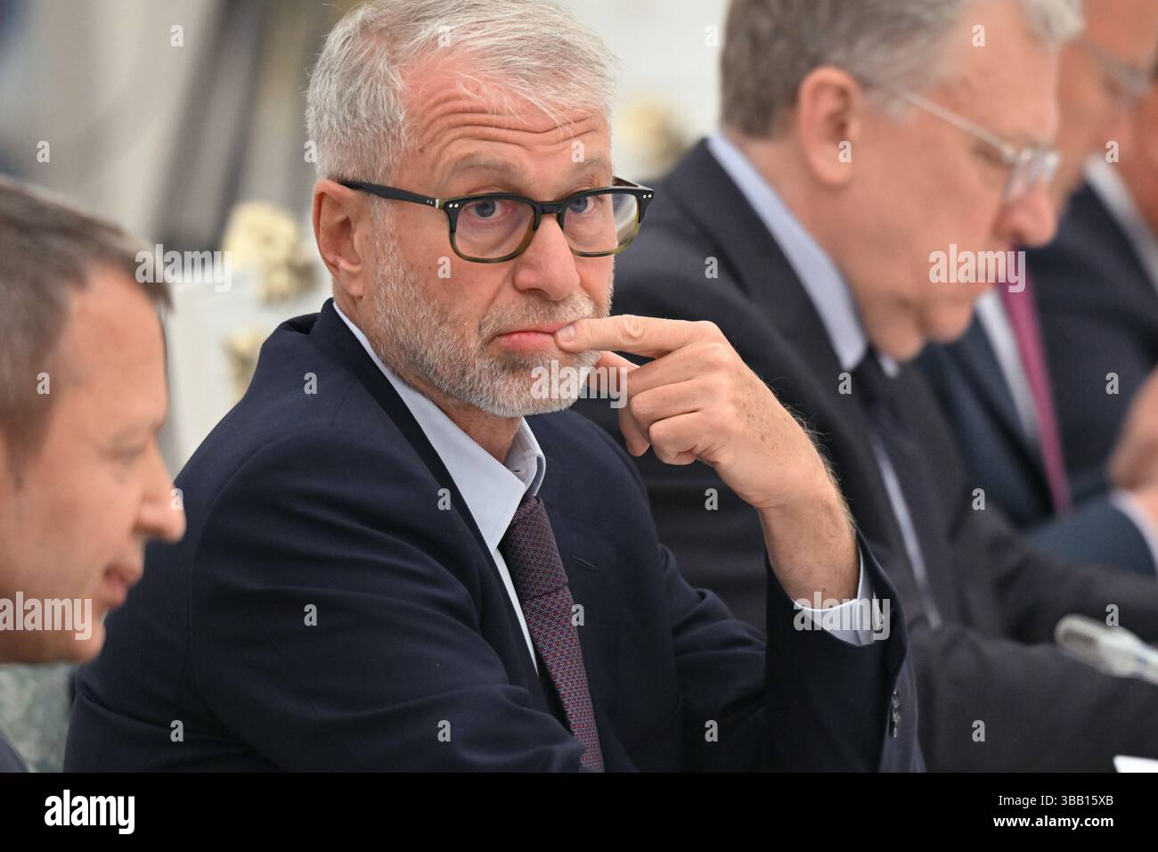 Businessman Roman Abramovich during the meeting. Credit: Dmitry Azarov ...