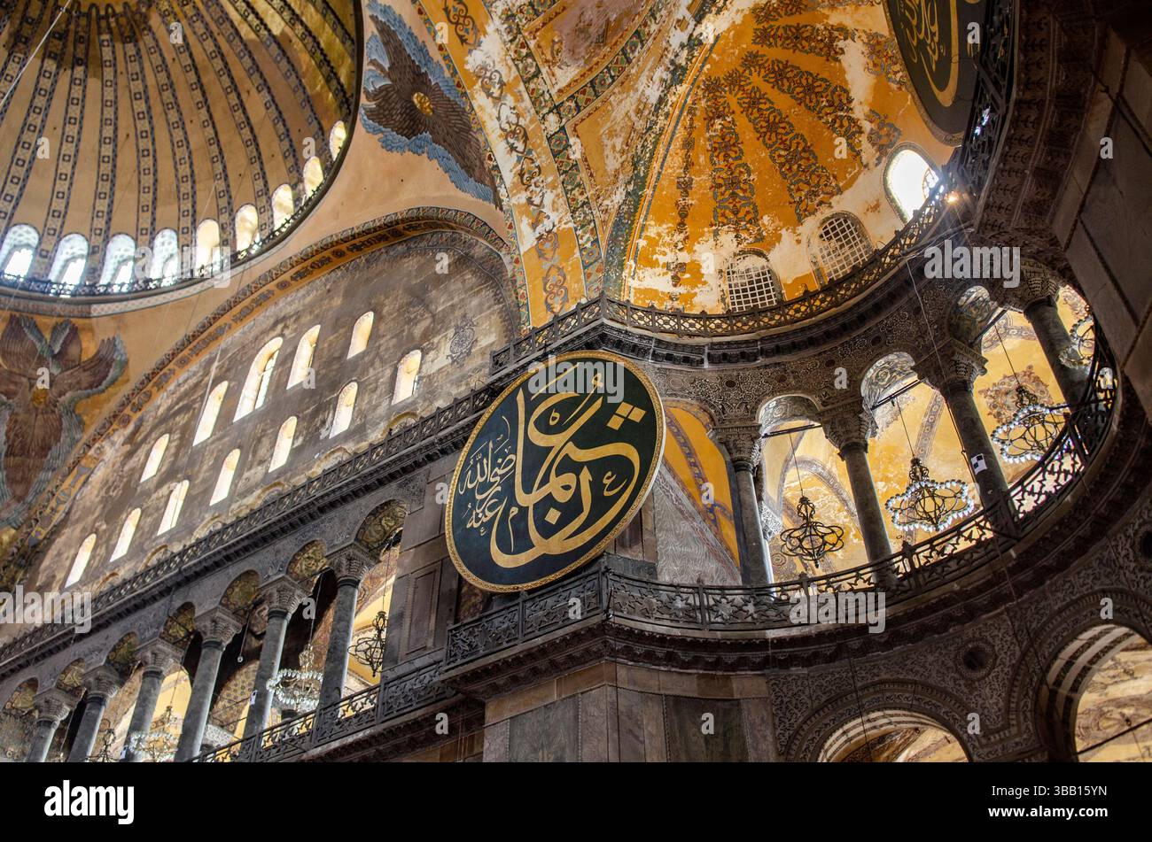 Istanbul, Turkey. July 25th 2013. Interior of Hagia Sophia Grand Mosque ...