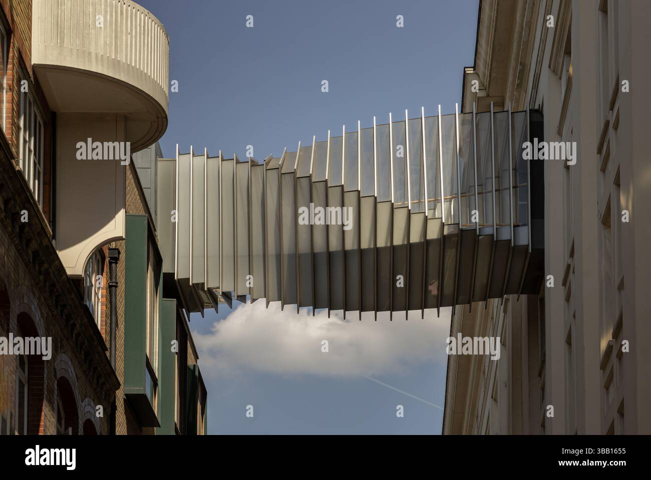 London, UK - May 13, 2025 - The futuristic modern of Twisted sky bridge ...