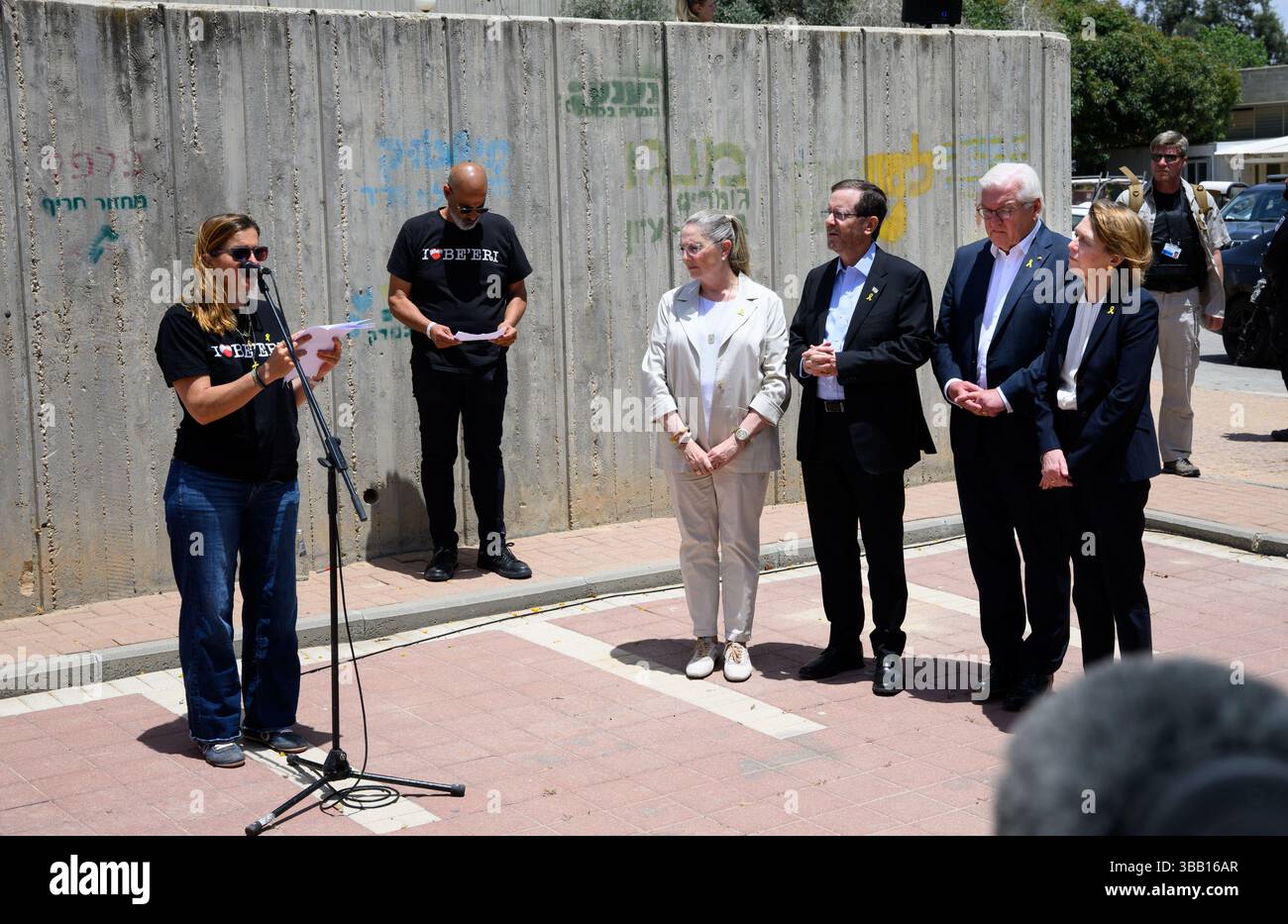 14 May 2025, Israel, Beeri (be'eri): Federal President Frank-Walter ...