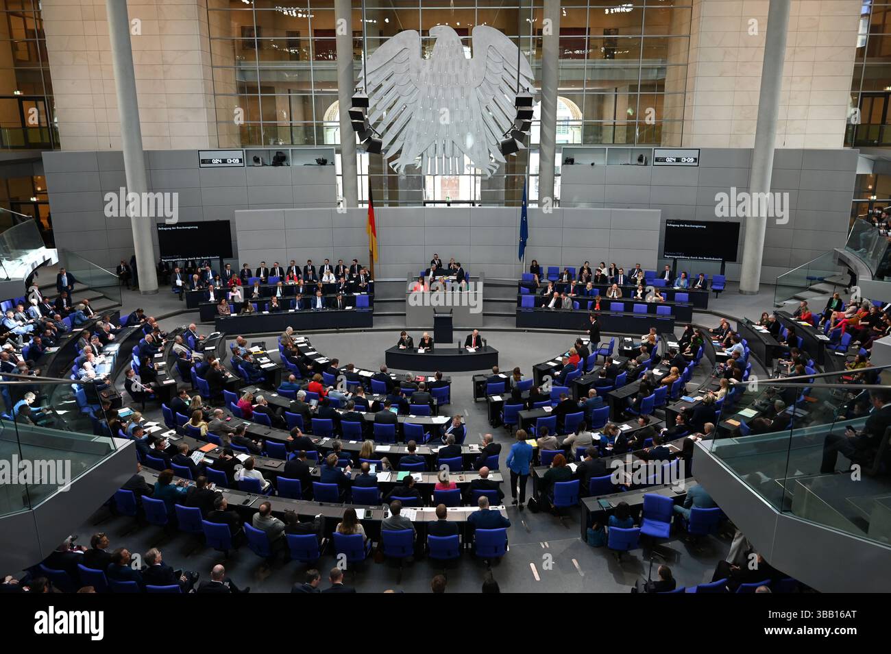 Berlin, Germany. 14th May, 2025. Members of parliament sit in the ...