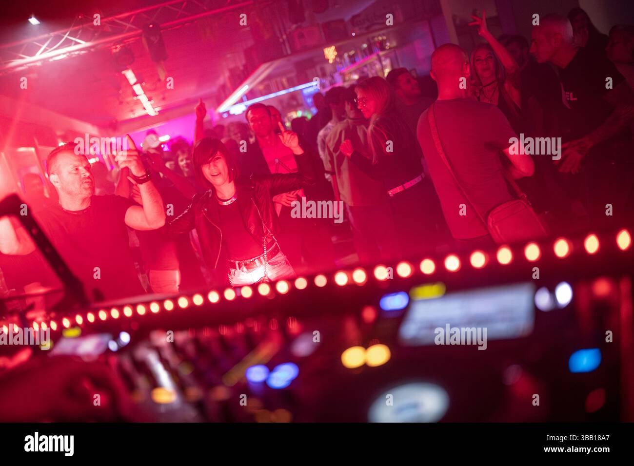 Rome, italy 4 may 2025: djs playing music and people dancing at ...