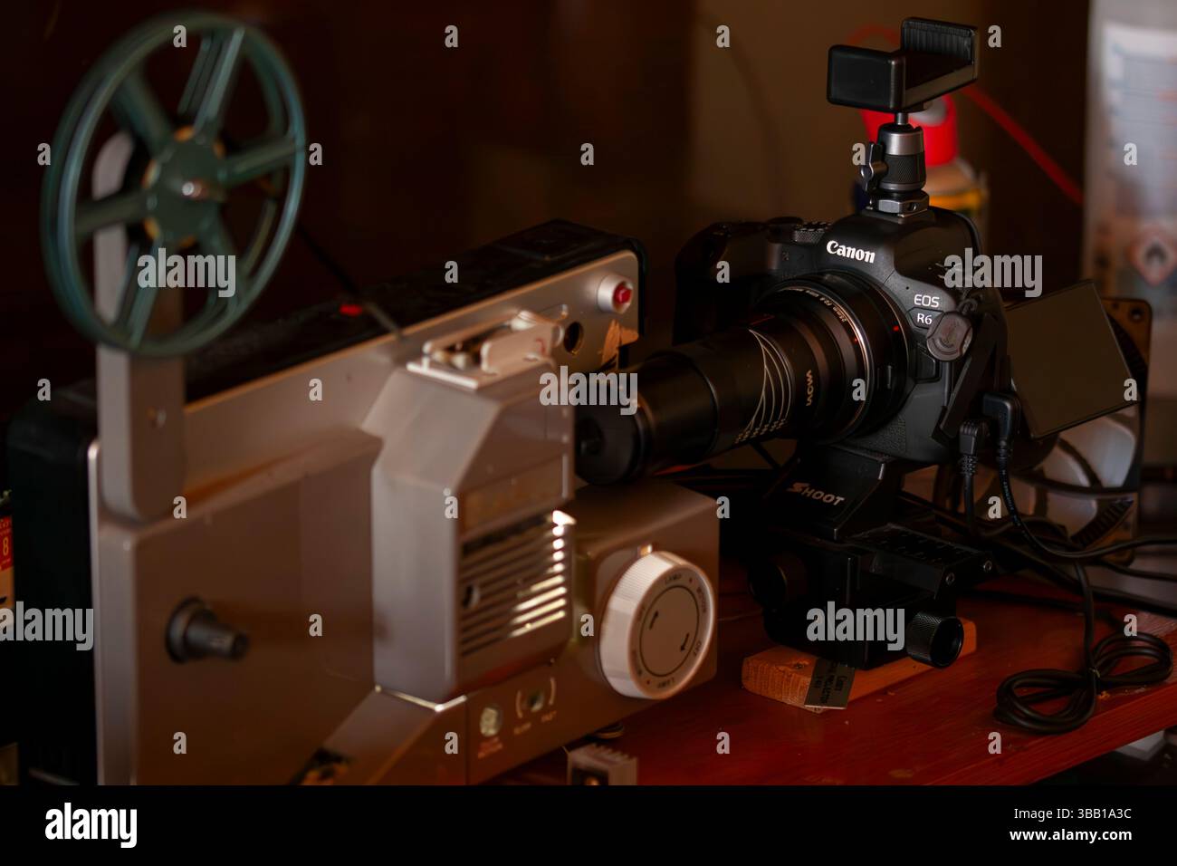 Rome, italy 10 may 2025: modern digital cinema camera recording vintage ...