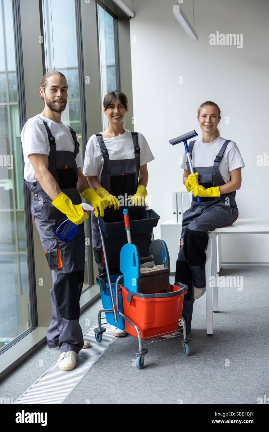 Group of young people from housekeeping staff looking confident and ...