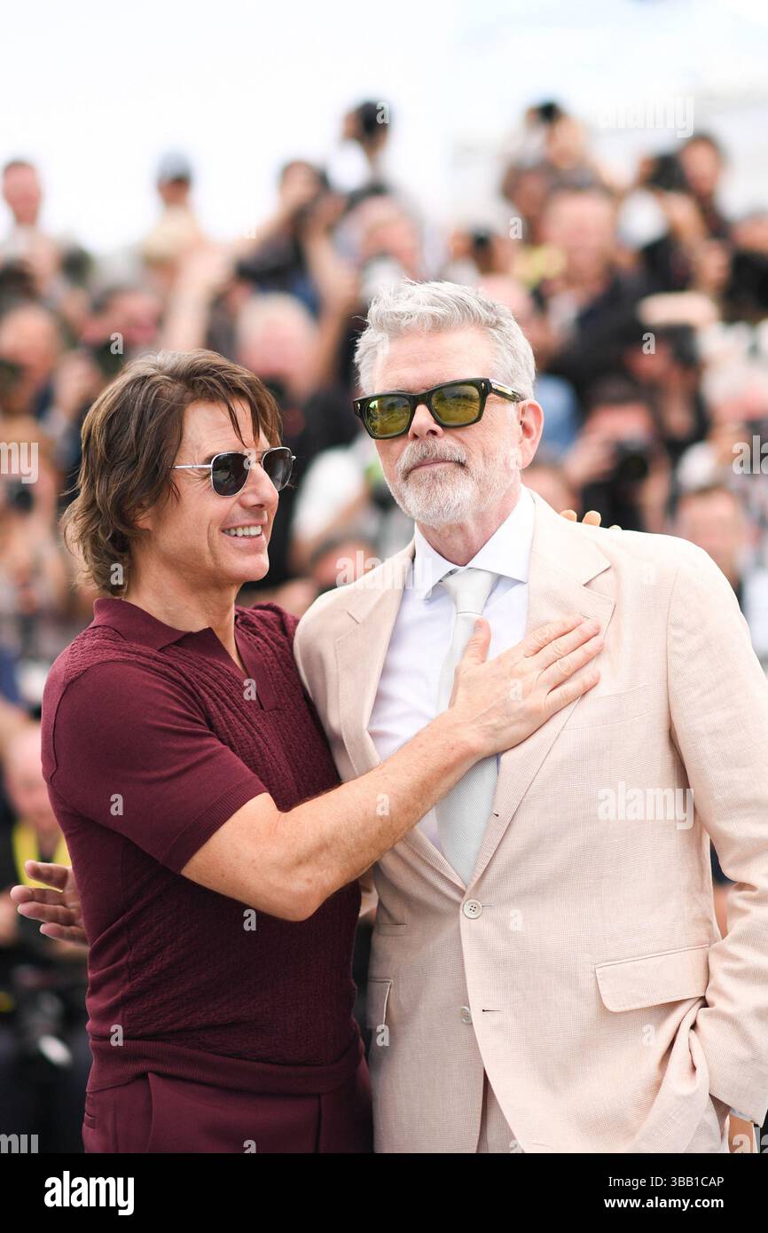 Cannes, France. 14th May, 2025. Tom Cruise and Christopher McQuarrie ...
