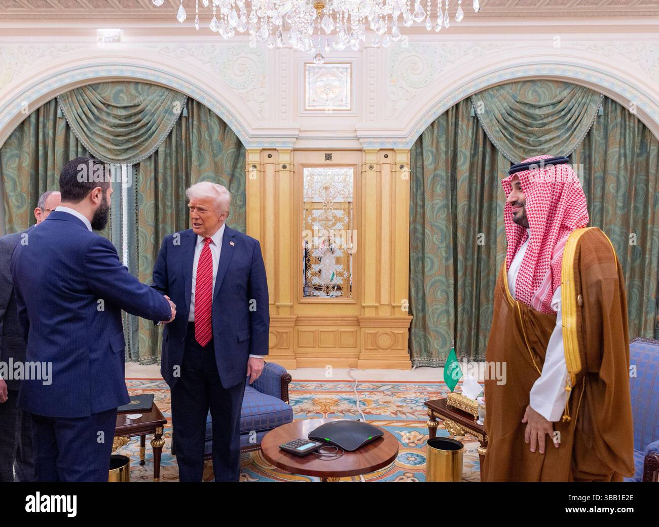 Riyadh, Saudi Arabia. 14th May, 2025. Saudi Crown Prince Mohammed bin ...