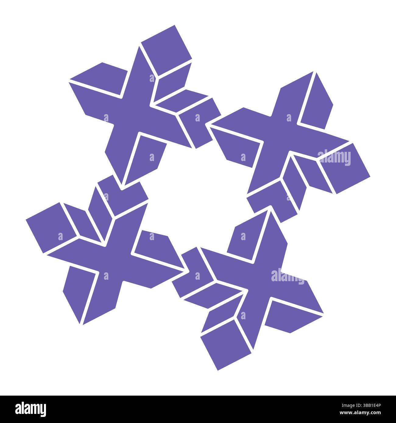 Impossible shapes. Sacred geometry. Optical illusion figure. Abstract ...