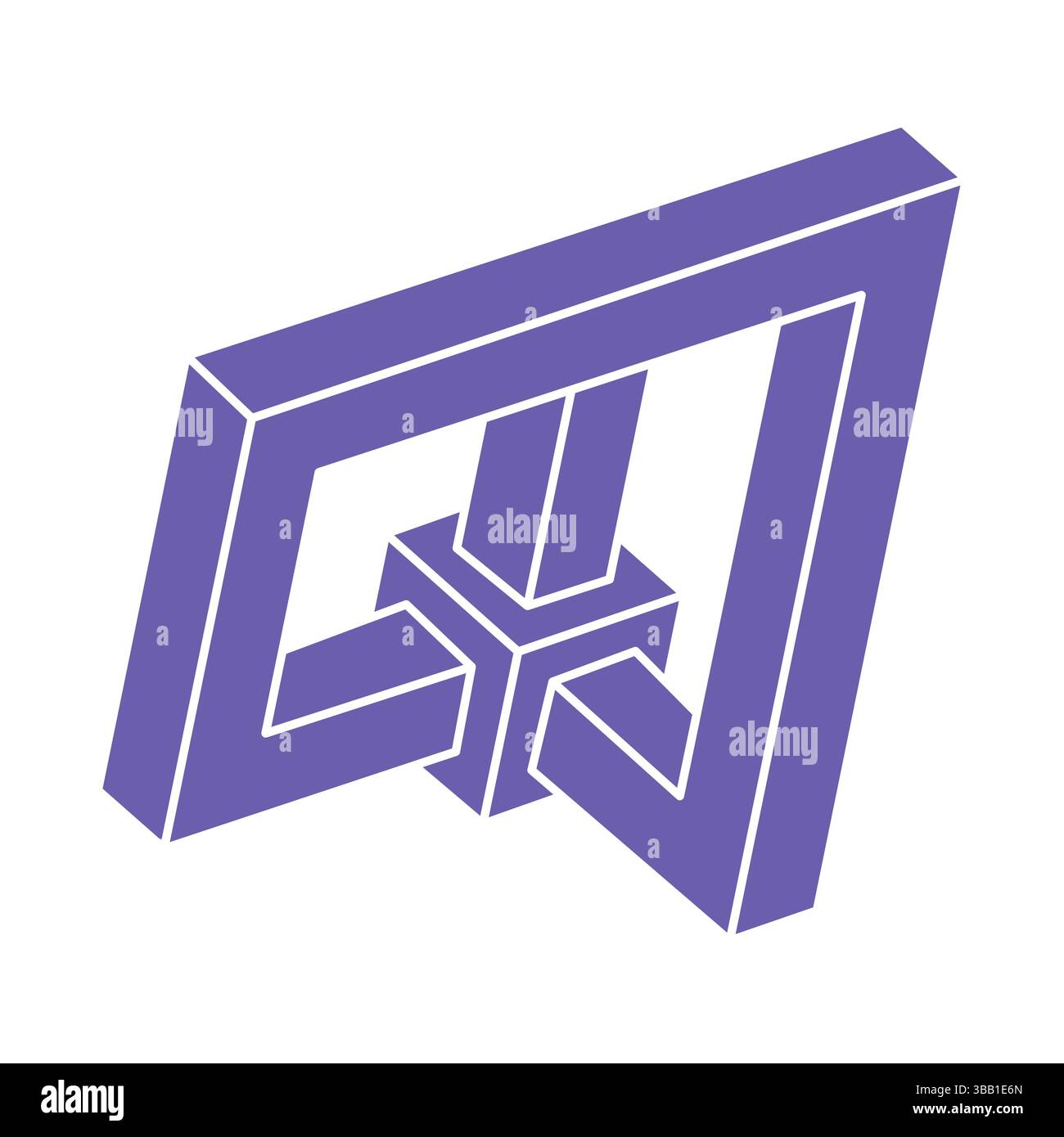 Optical illusion logo. Impossible shapes. Sacred geometry figures ...