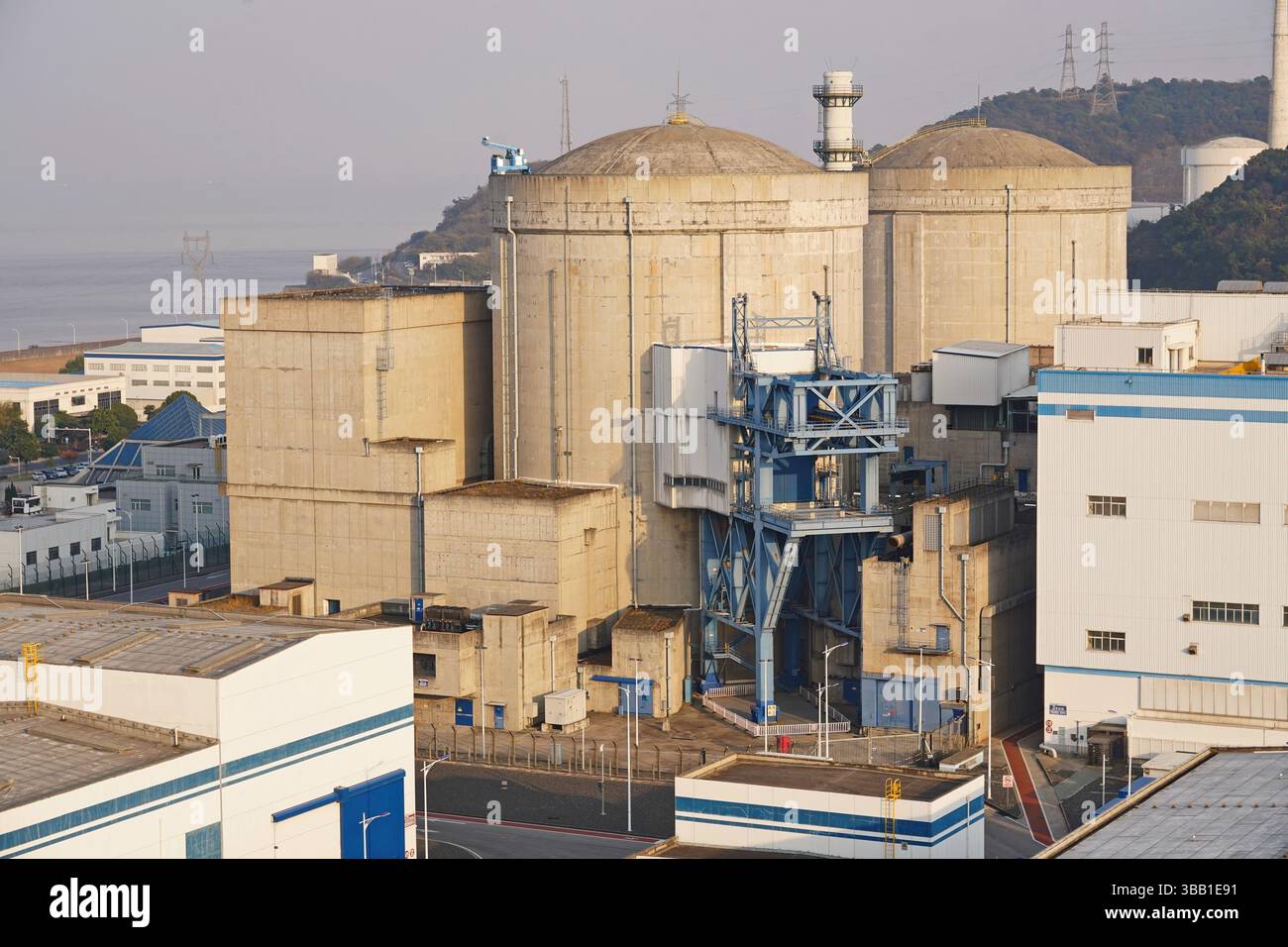 A nuclear power plant with different technical compartments Stock Photo ...