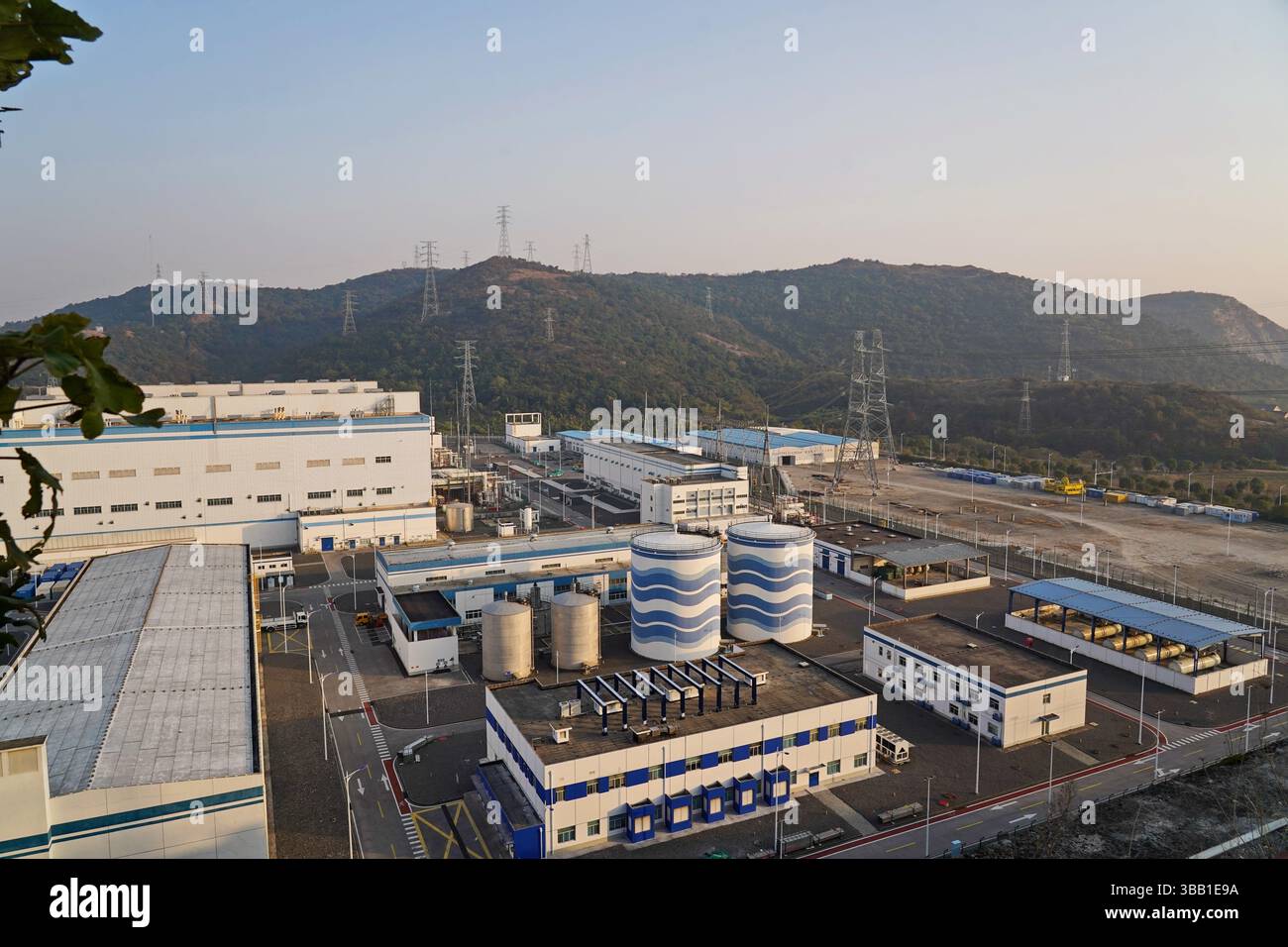 A nuclear power plant with different technical compartments Stock Photo ...