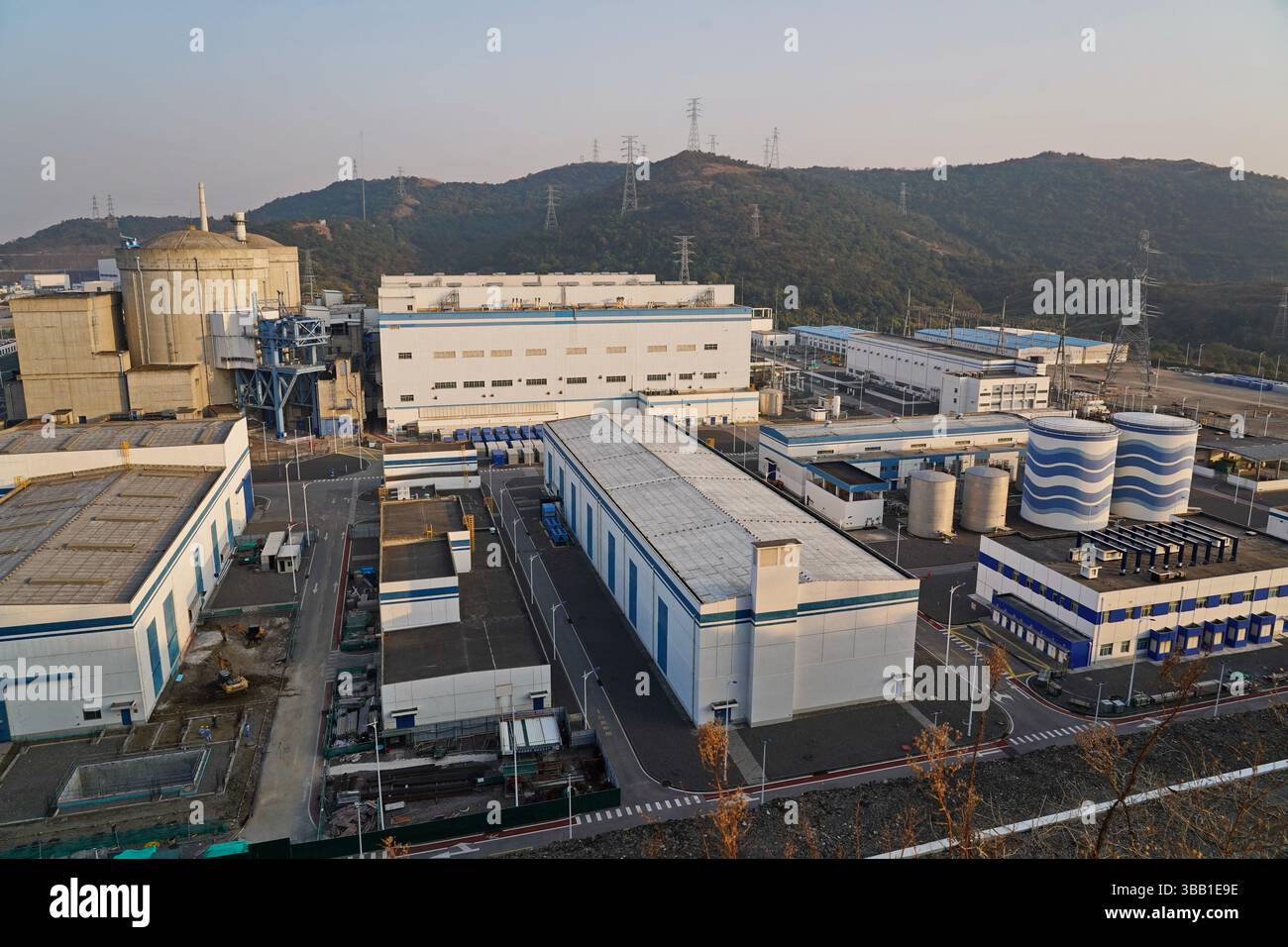 A nuclear power plant with different technical compartments Stock Photo ...