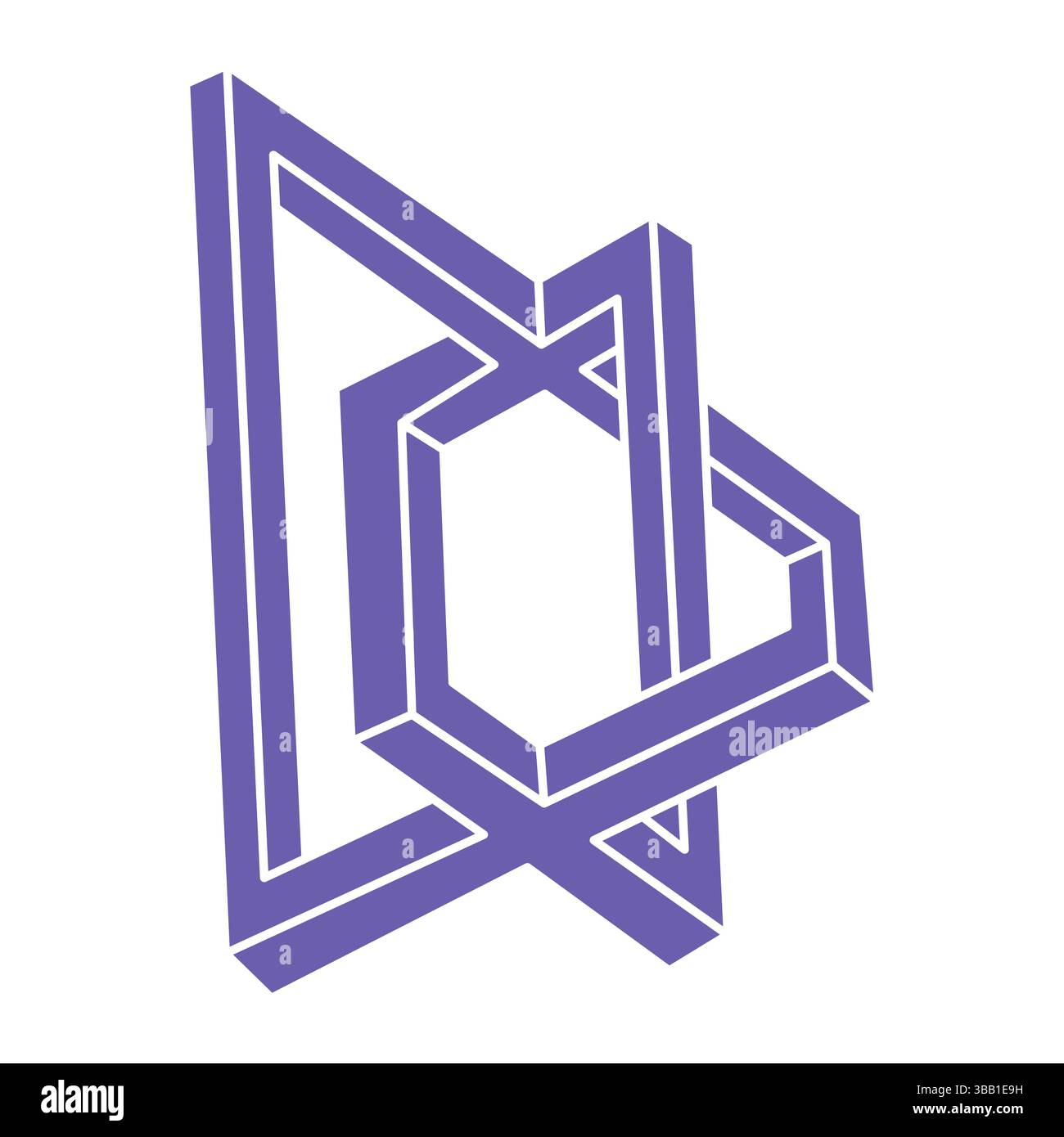 Optical illusion logo. Impossible shapes. Sacred geometry figures ...