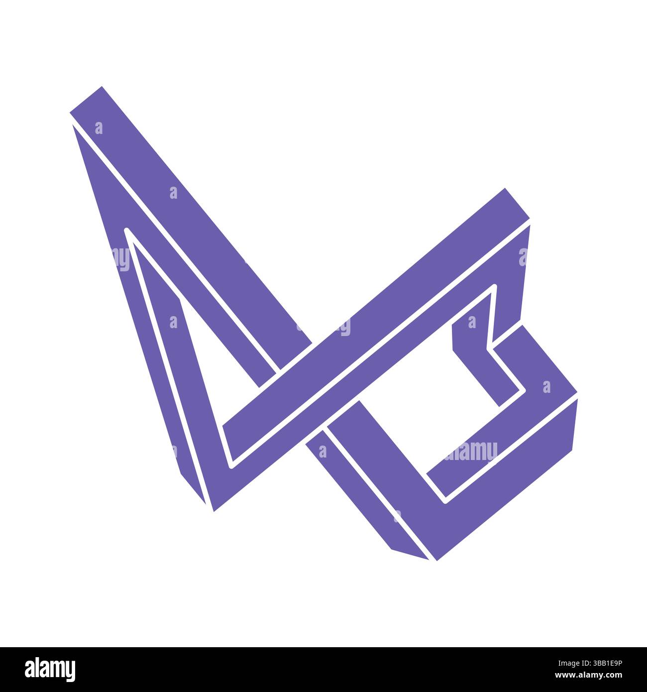 Impossible optical illusion shapes. Logo. Optical art object ...