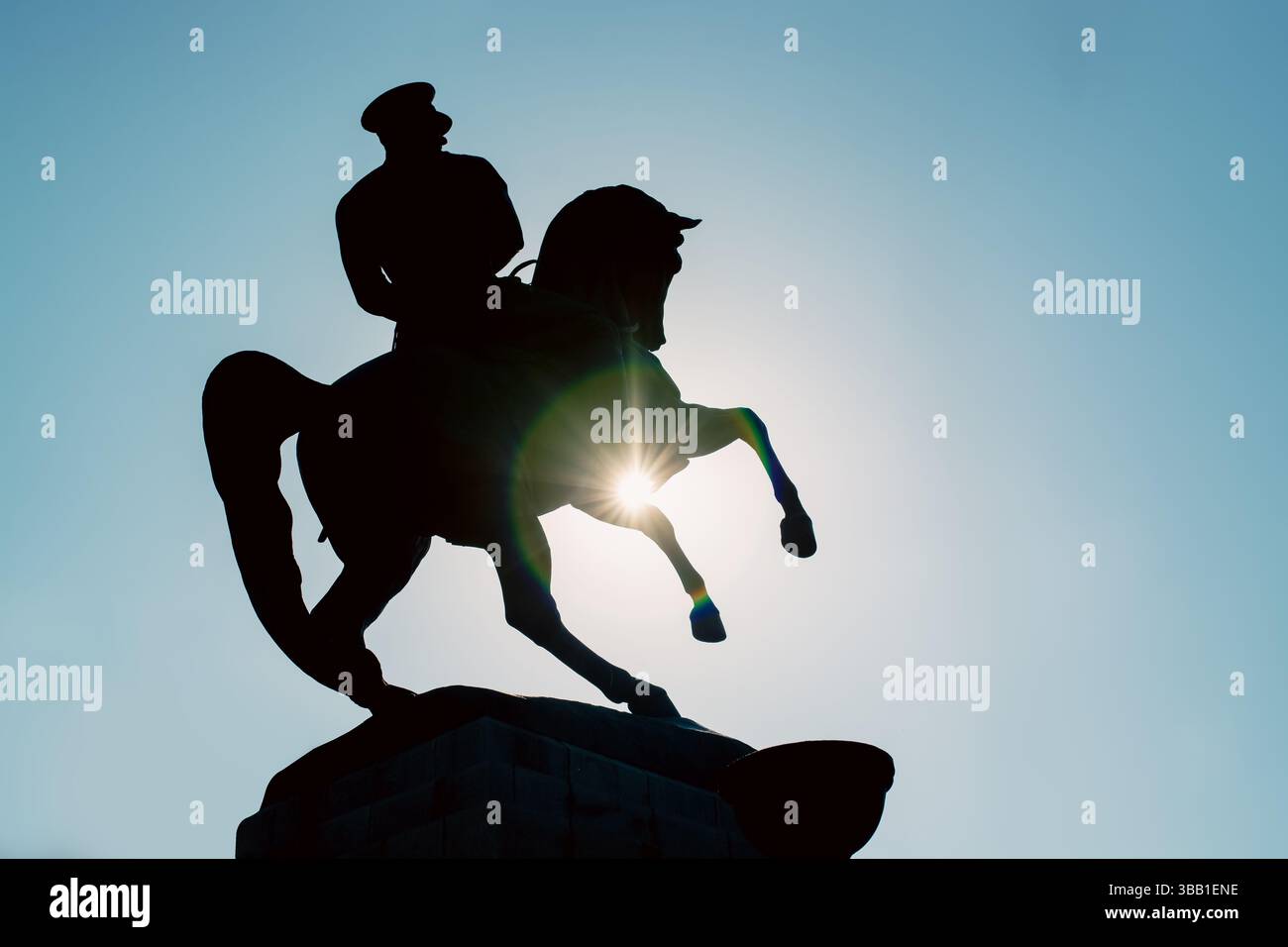 Silhouette of Mustafa Kemal Ataturk Statue in Samsun,Turkey. High ...
