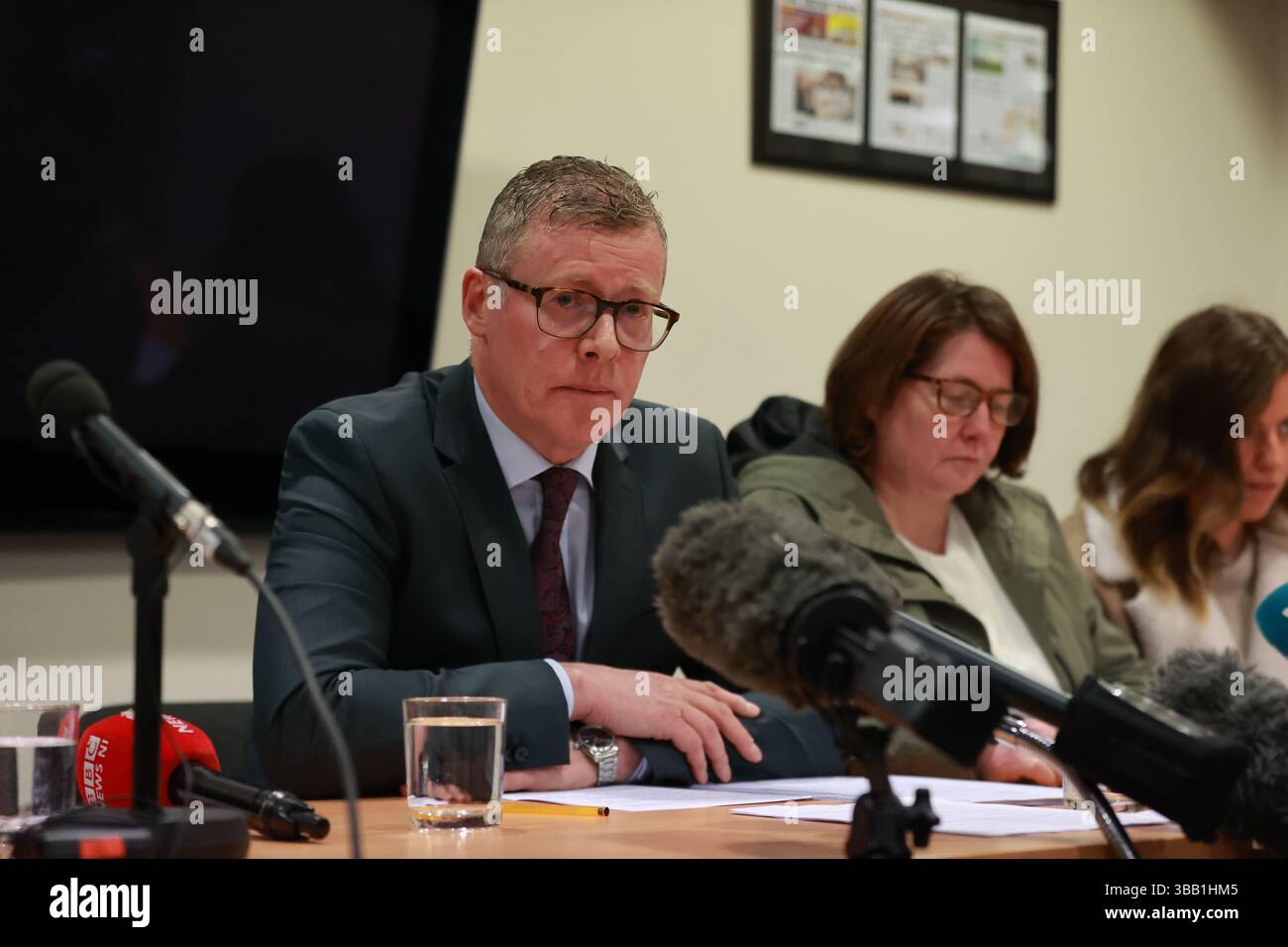 Family solicitor Kevin Winters speaking to the media during a press ...