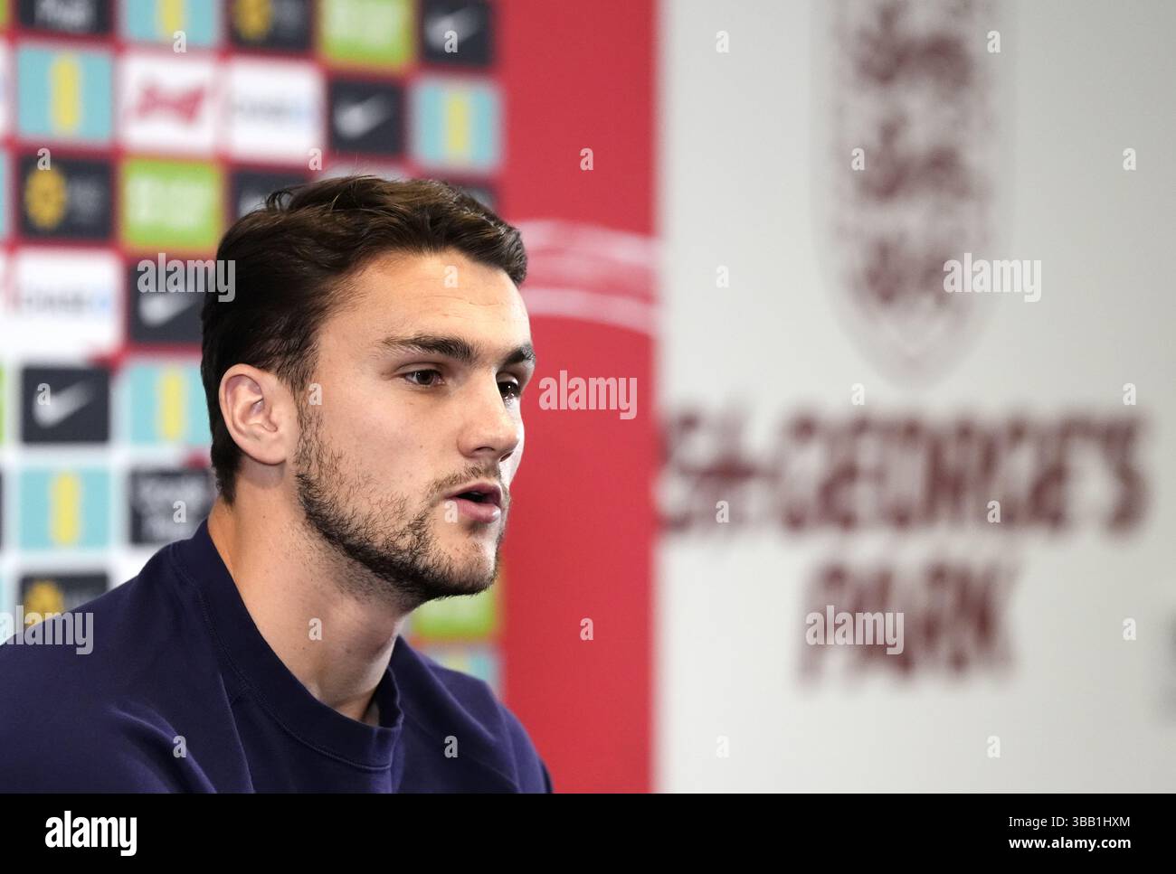 England's Taylor Harwood-Bellis during a press conference at St George ...