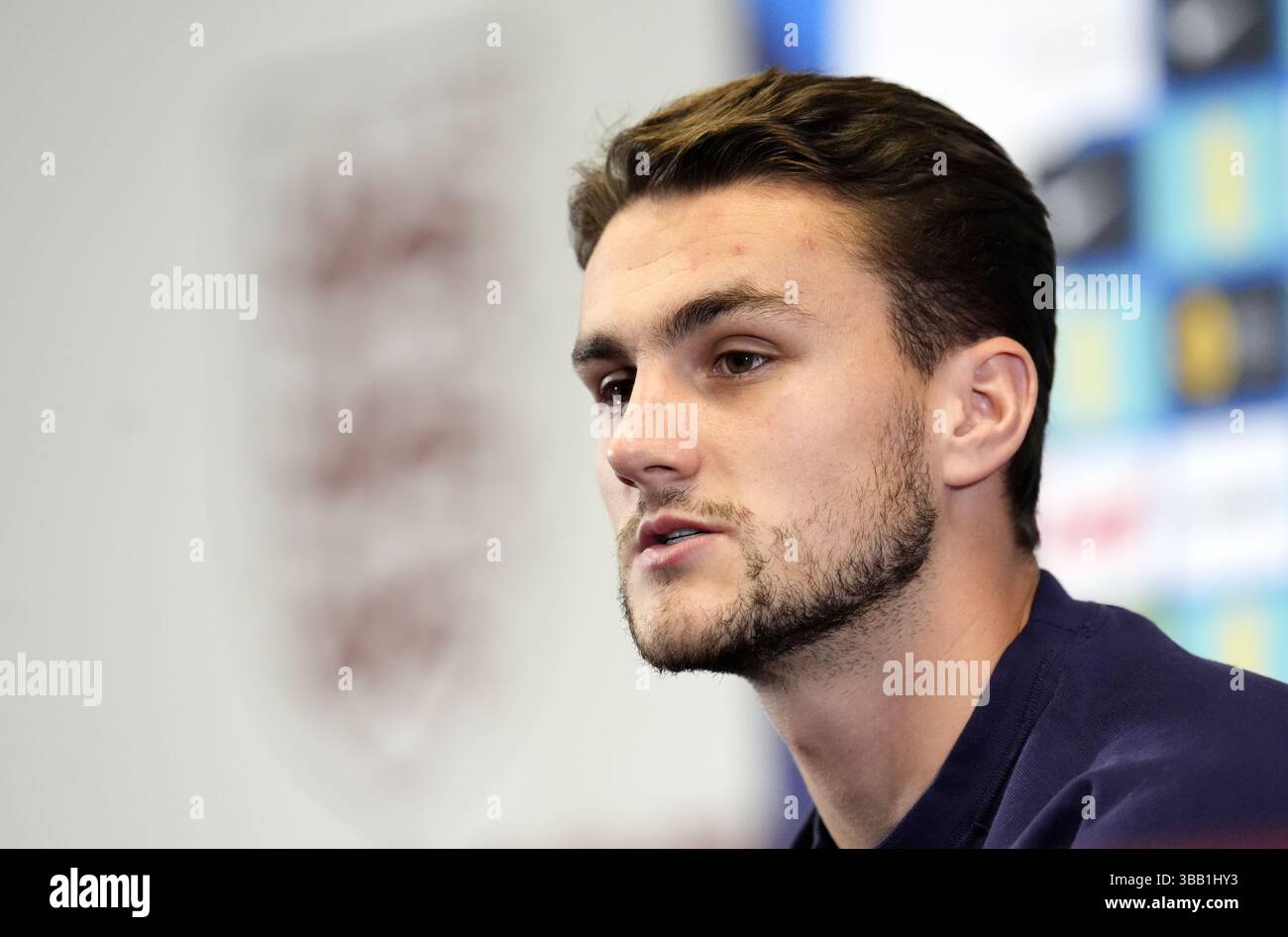 England's Taylor Harwood-Bellis during a press conference at St George ...