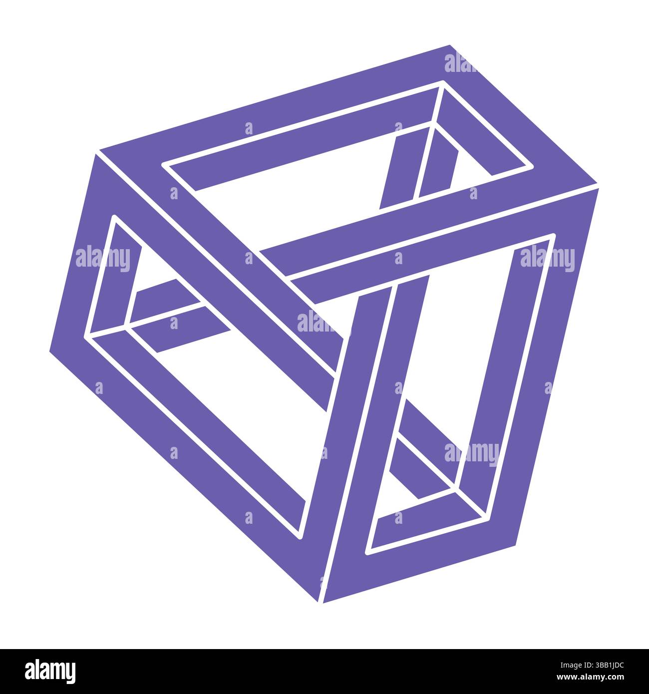 Impossible shapes, optical illusion figures, vector. Escher paradox ...