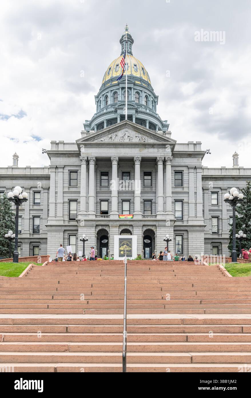 The Colorado State Capitol building from the civic center park, Denver ...