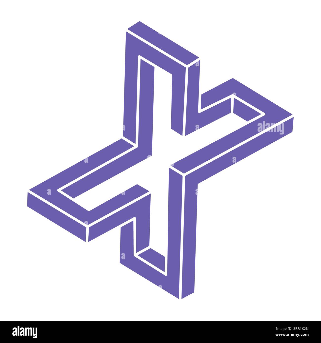 Optical illusion logo. Impossible shapes vector. Optical art objects ...