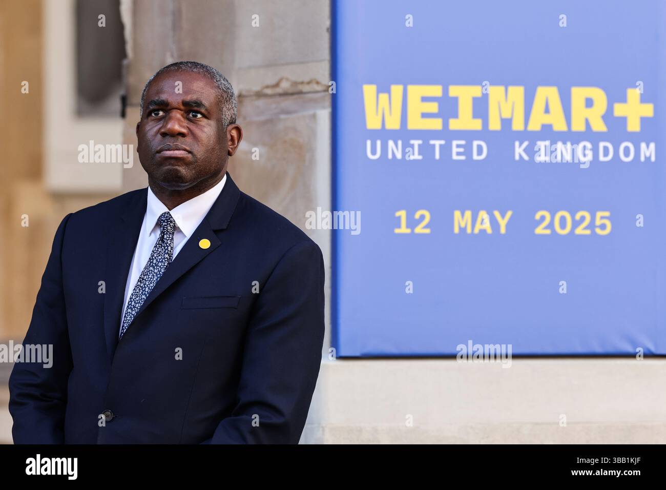 Foreign Secretary David Lammy outside Lancaster House, London, as he ...