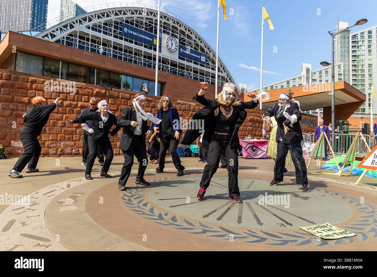 Manchester, UK. 14th May, 2025. Extinction Rebellion protest outside ...