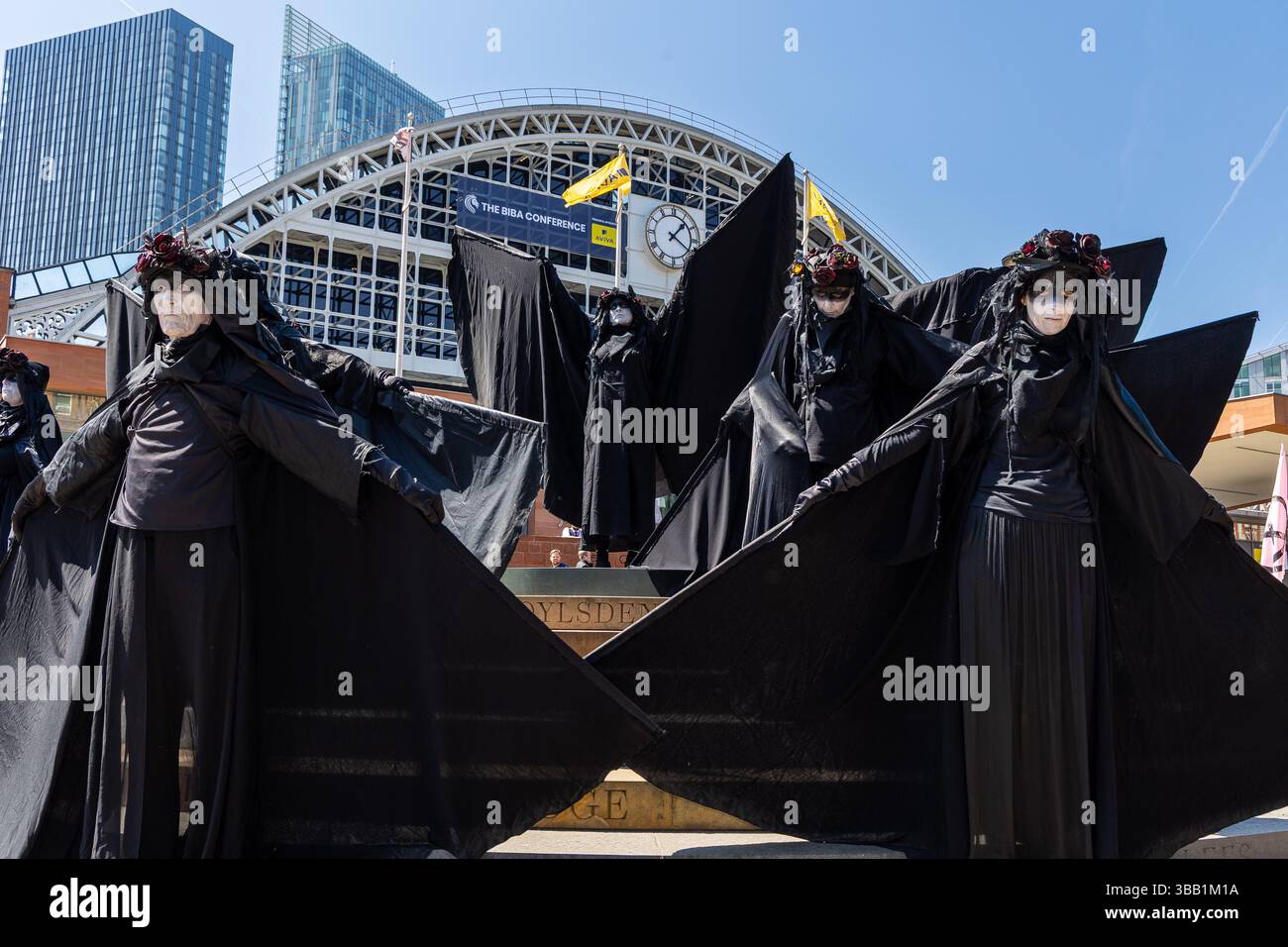 Manchester, UK. 14th May, 2025. Extinction Rebellion protest outside ...