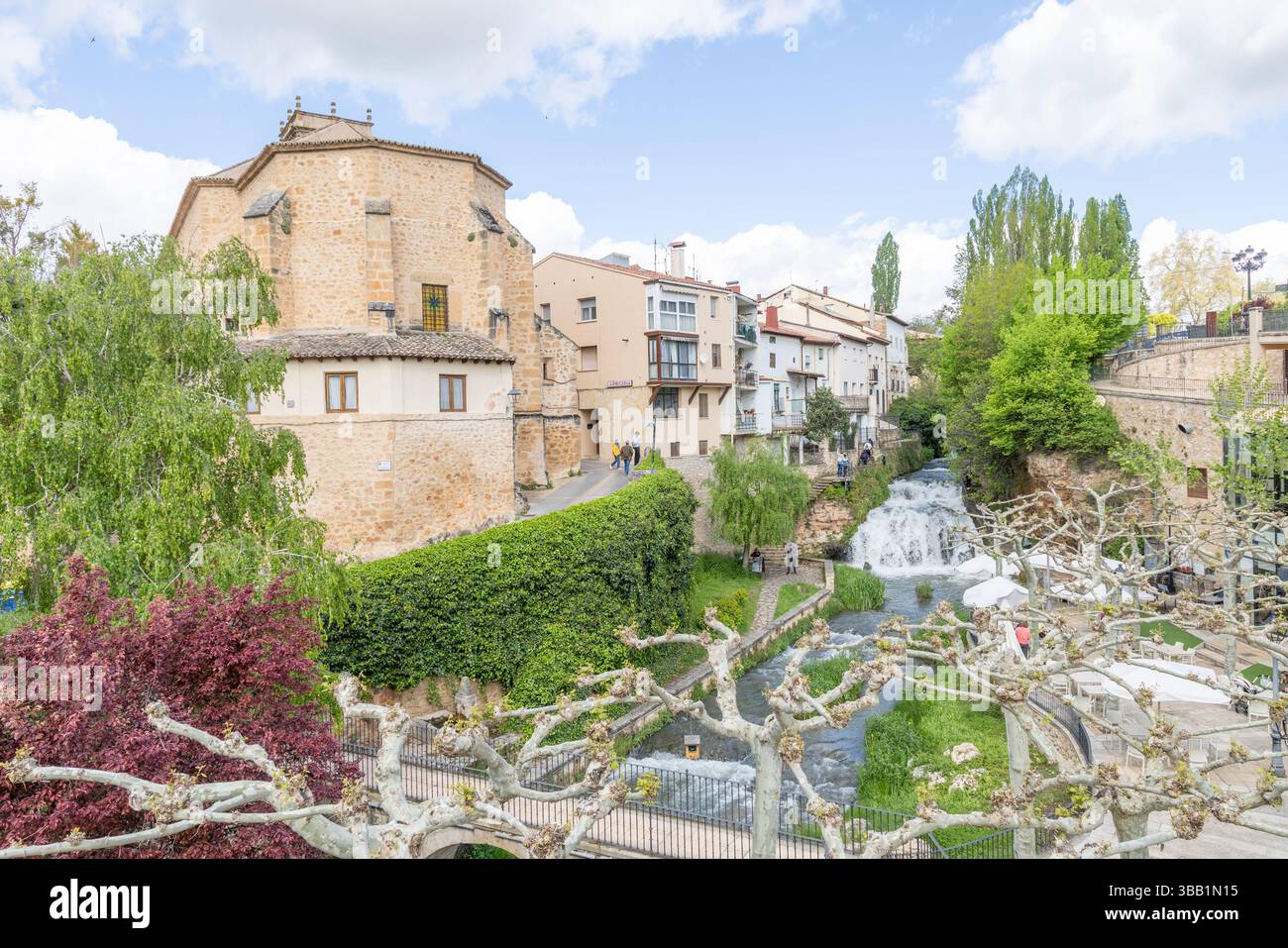 Trillo, Spain, Italy - May 05, 2025: Waterfalls running through the ...