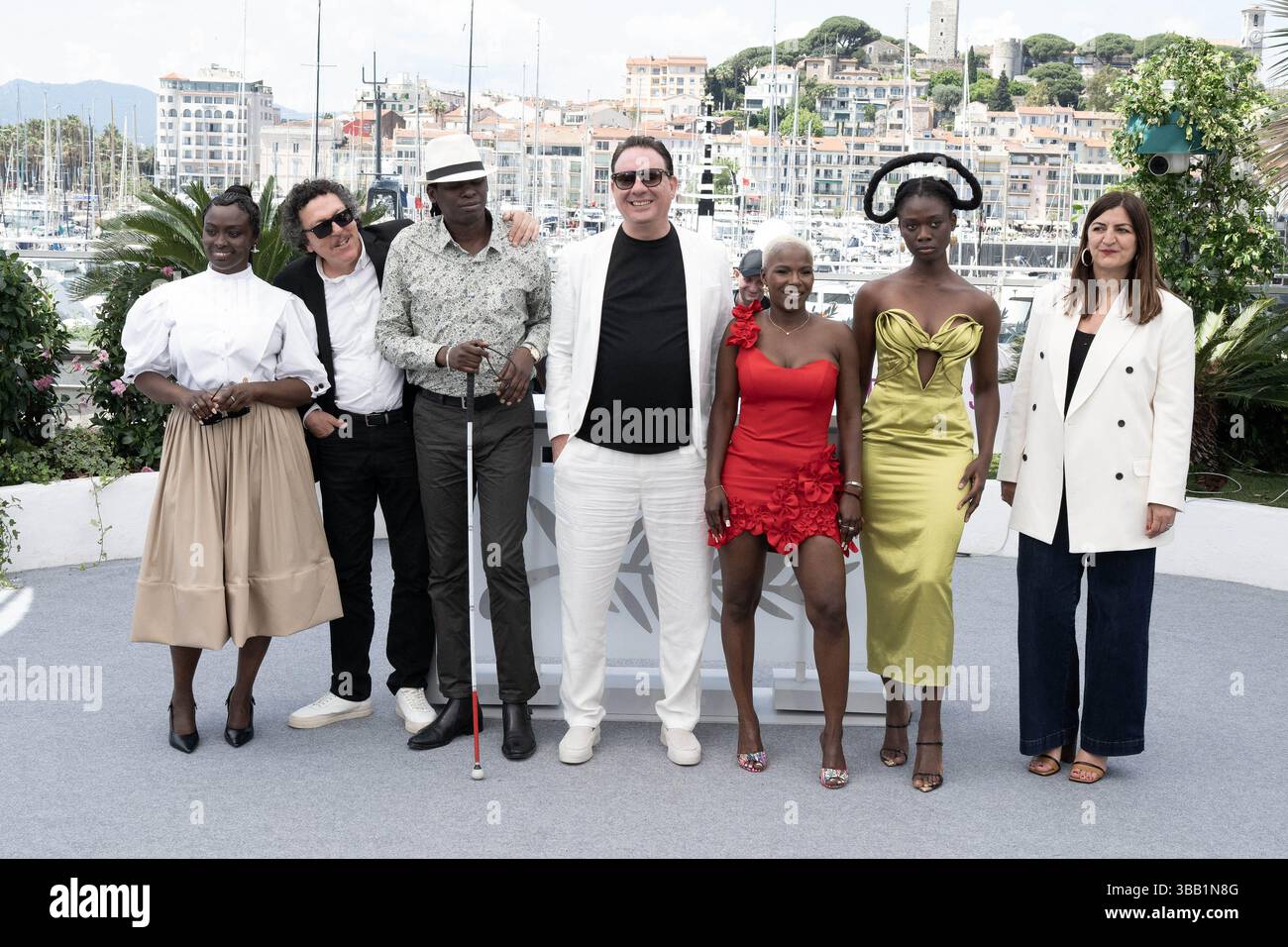 Cannes, France. 14th May, 2025. Aïssa Maïga, Mohamed Grayaa, Toure ...