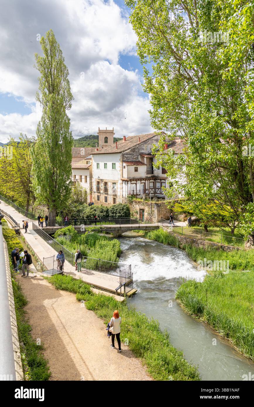 Trillo, Spain, Italy - May 05, 2025: Waterfalls running through the ...