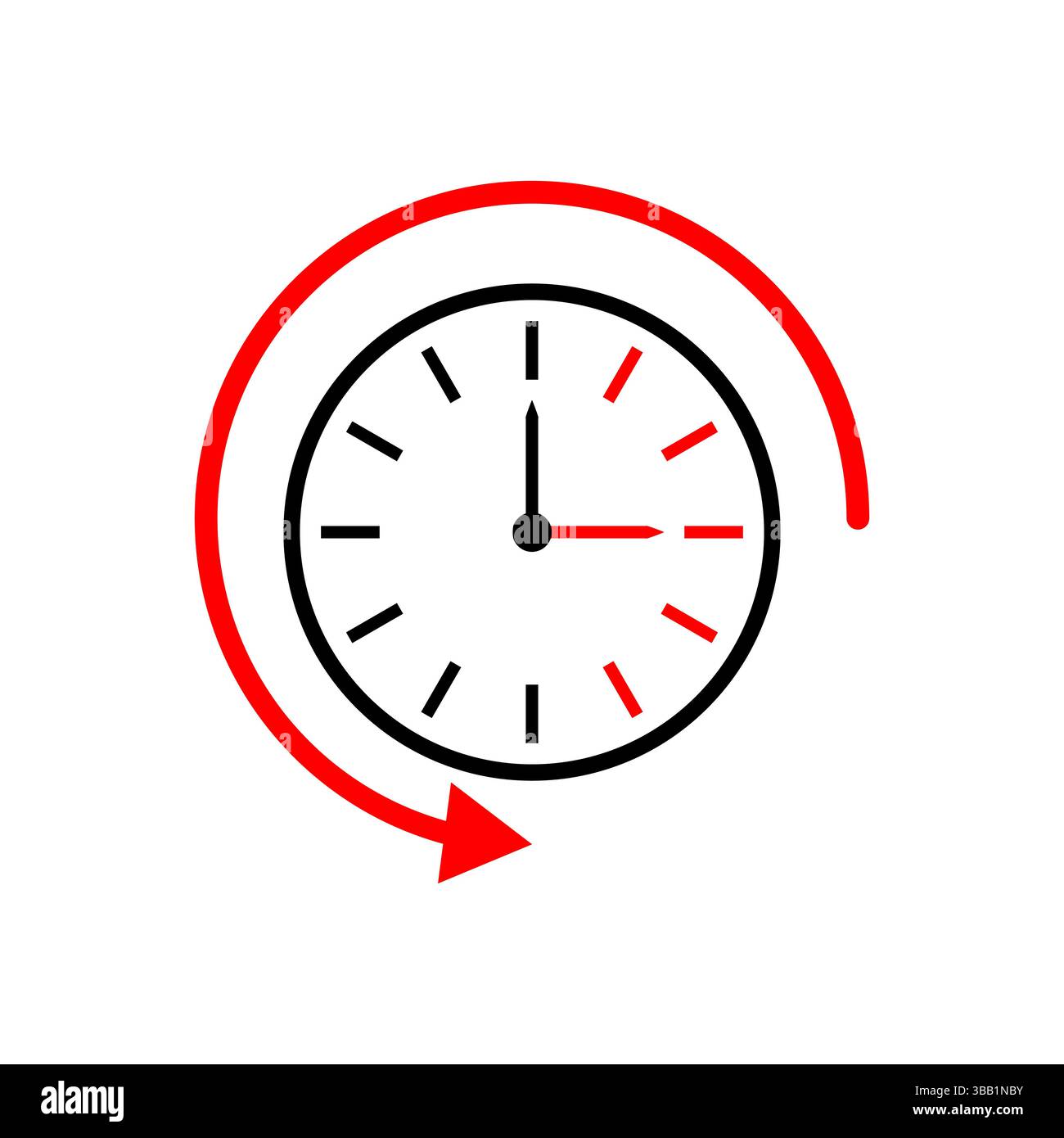 Deadline Clock Vector Countdown Timer Alarm Reminder vector isolated ...