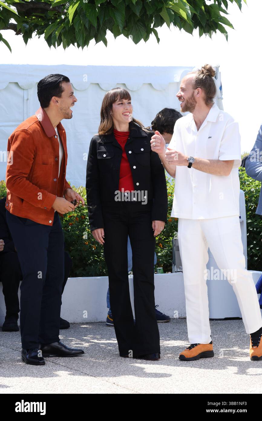 Cannes, France. 14th May, 2025. TEWFIK JALLAB, JULIETTE ARMANET and ...