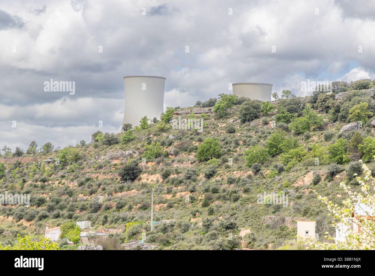 Trillo, Spain, Italy - May 05, 2025: Waterfalls running through the ...