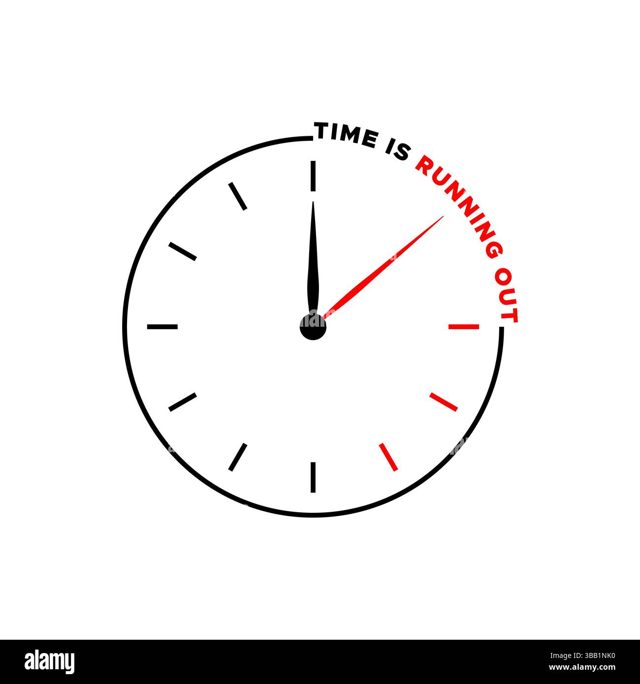 time is running out countdown deadline clock concept vector ...